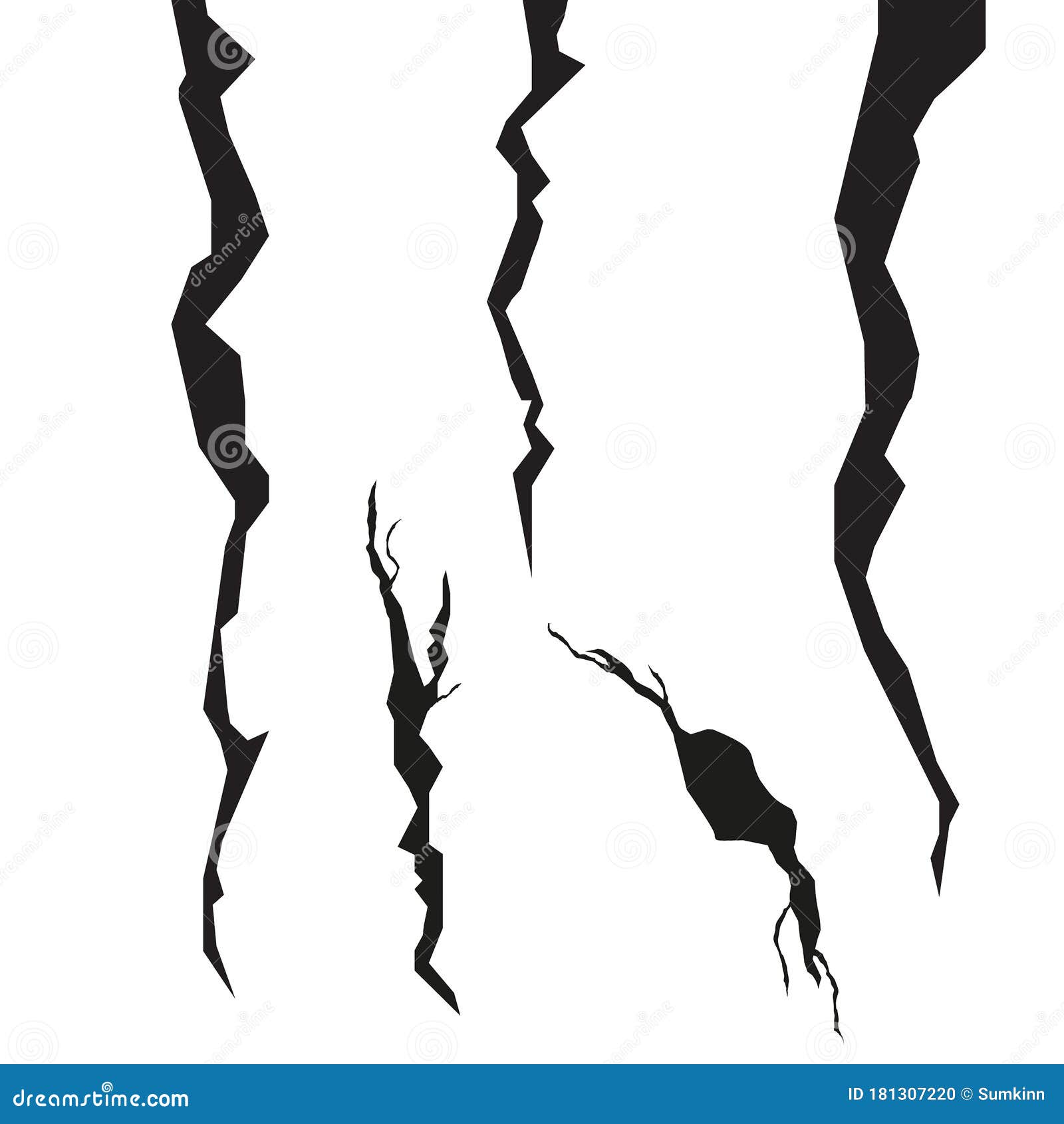 Crack on the surface stock vector. Illustration of icon - 181307220