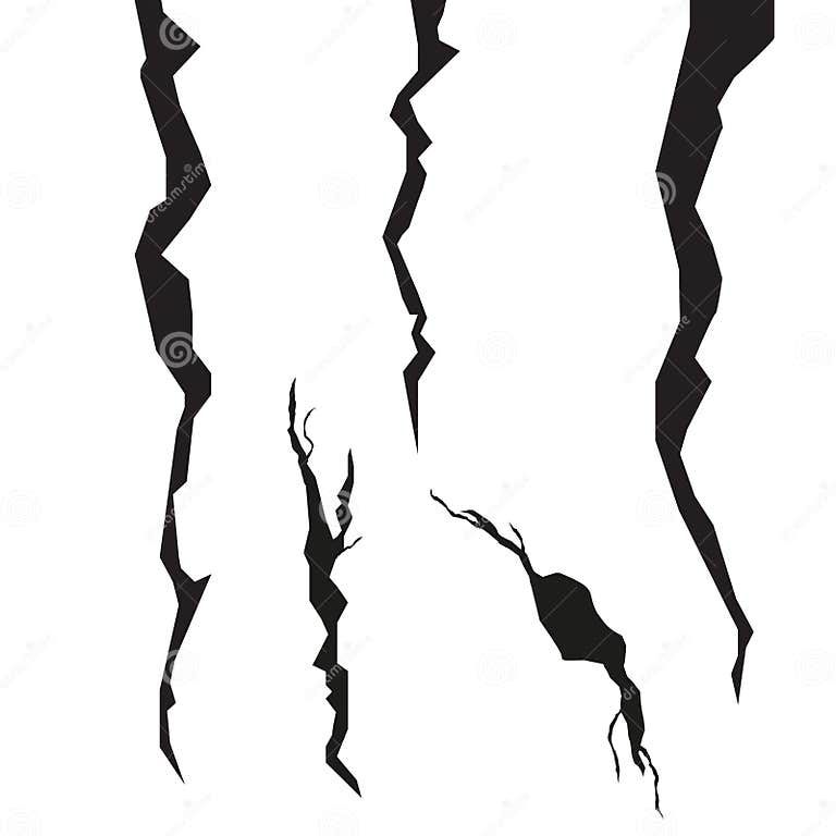 Crack on the surface stock vector. Illustration of icon - 181307220