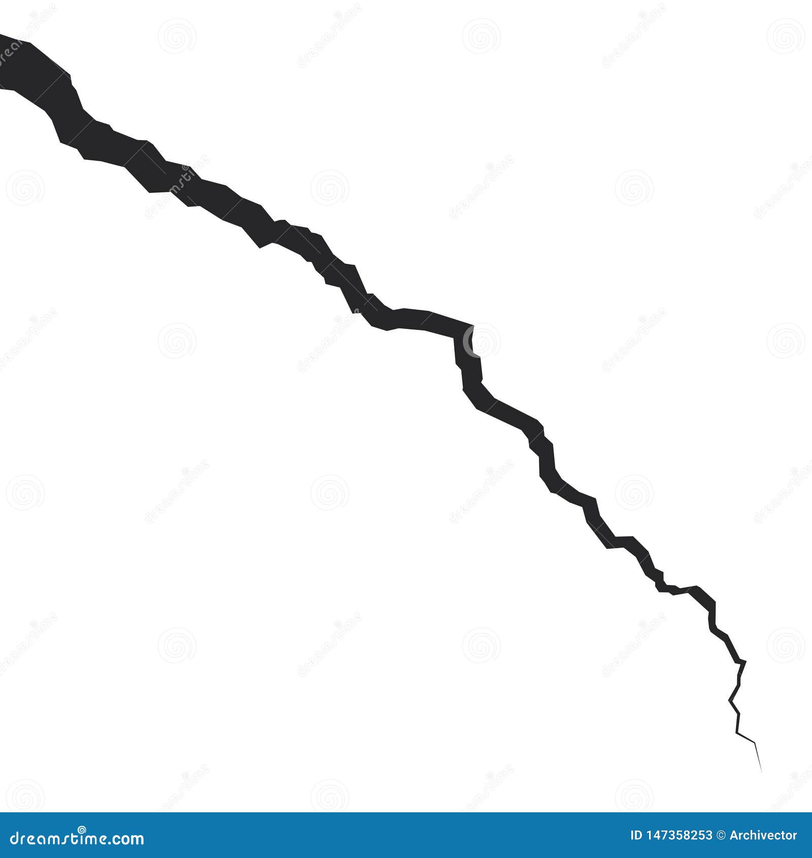 Crack of the surface stock vector. Illustration of line - 147358253