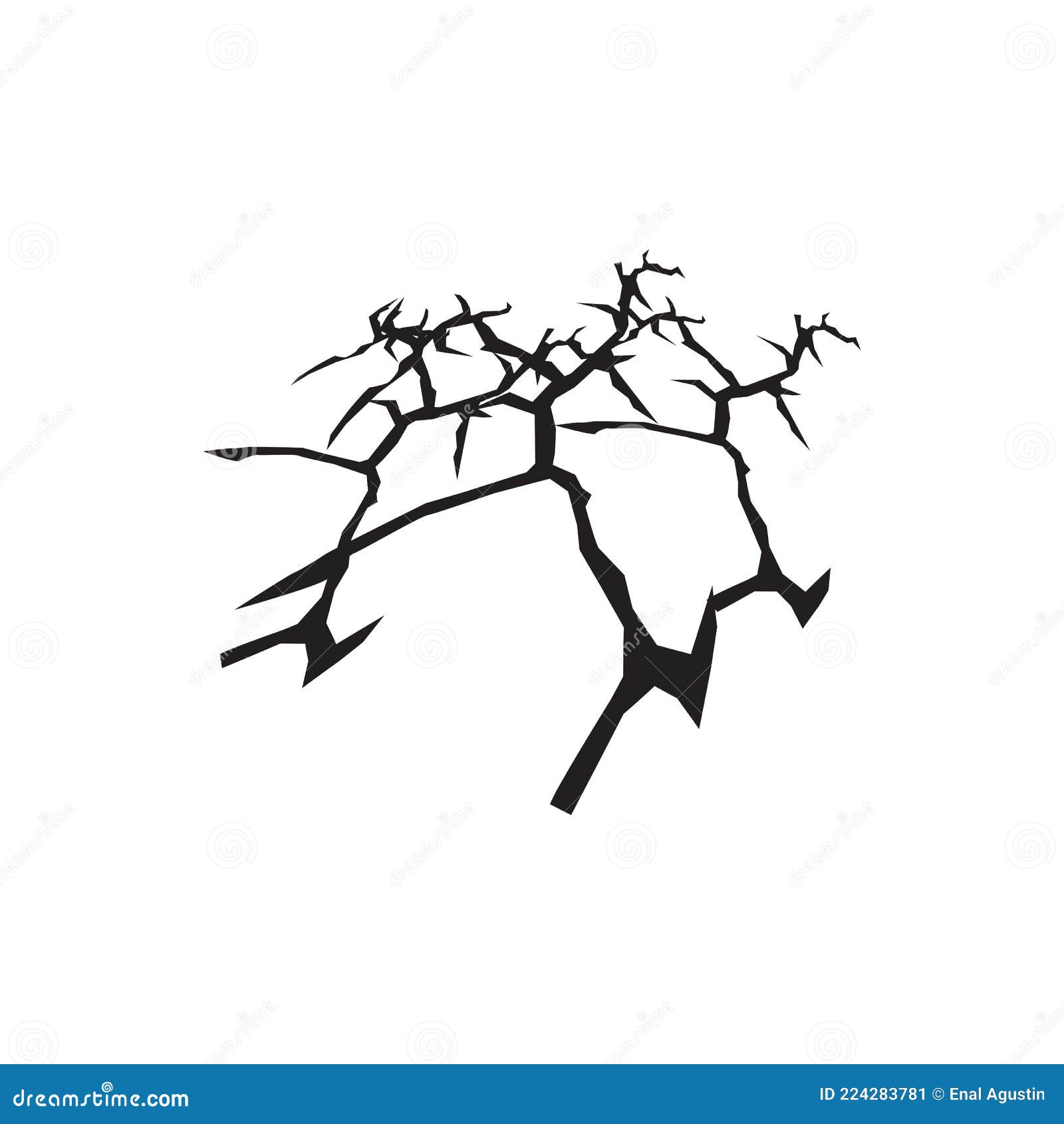 Crack-Symbol Logo Design Template Vektor Abbildung - Illustration von ...