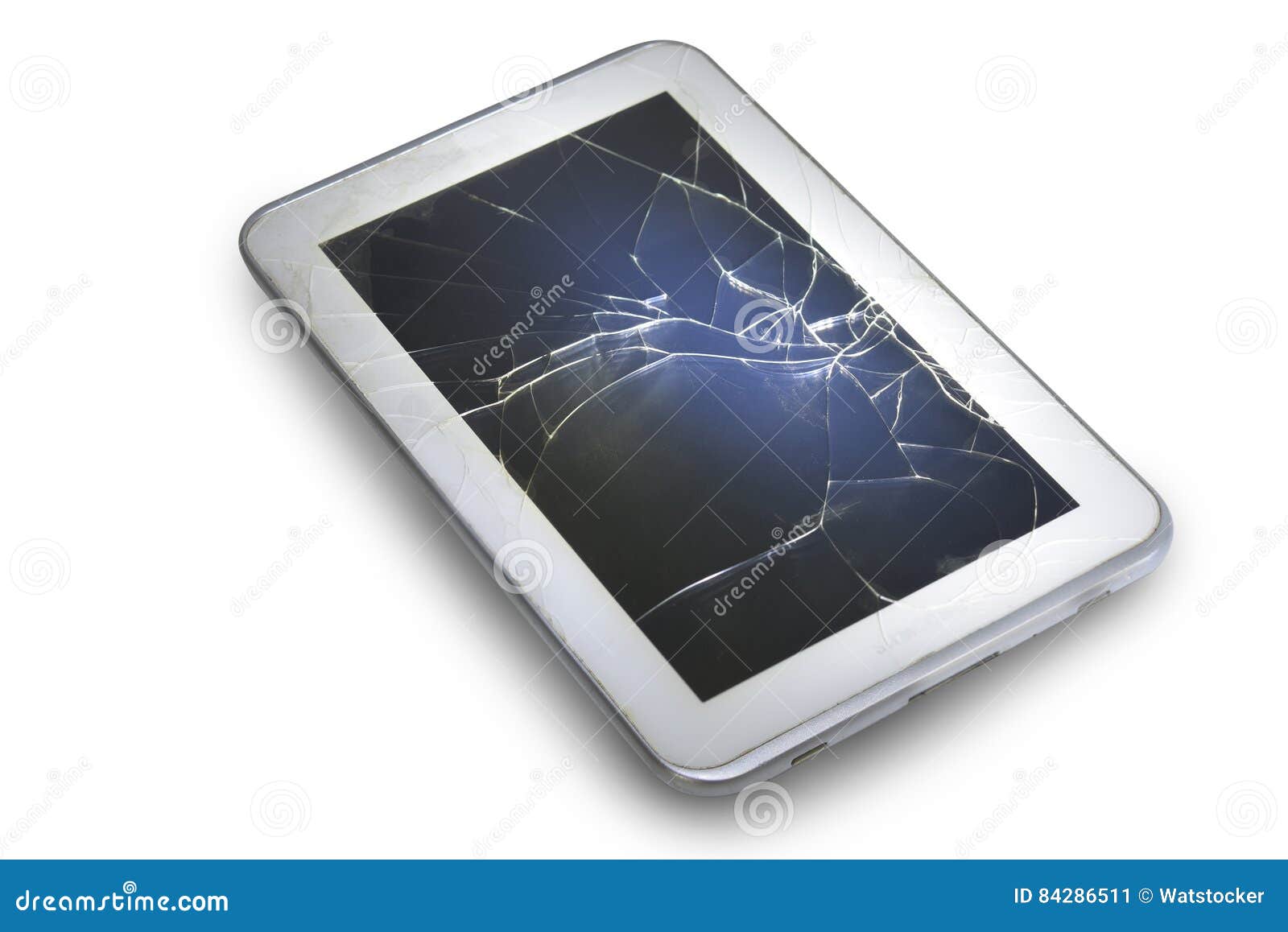 Crack tablet stock image. Image of business, display - 84286511