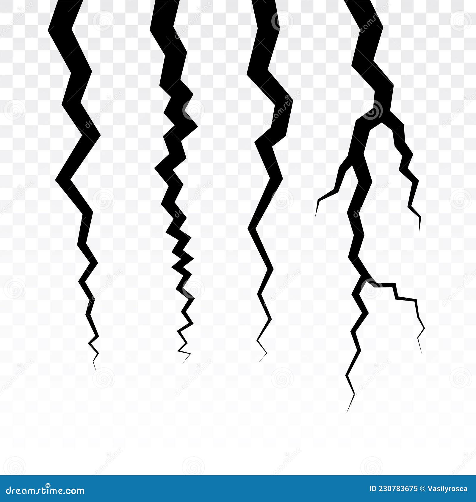 Crack Vector Wall Line Effect. Ground Broken Cracked Wall Earthquake ...