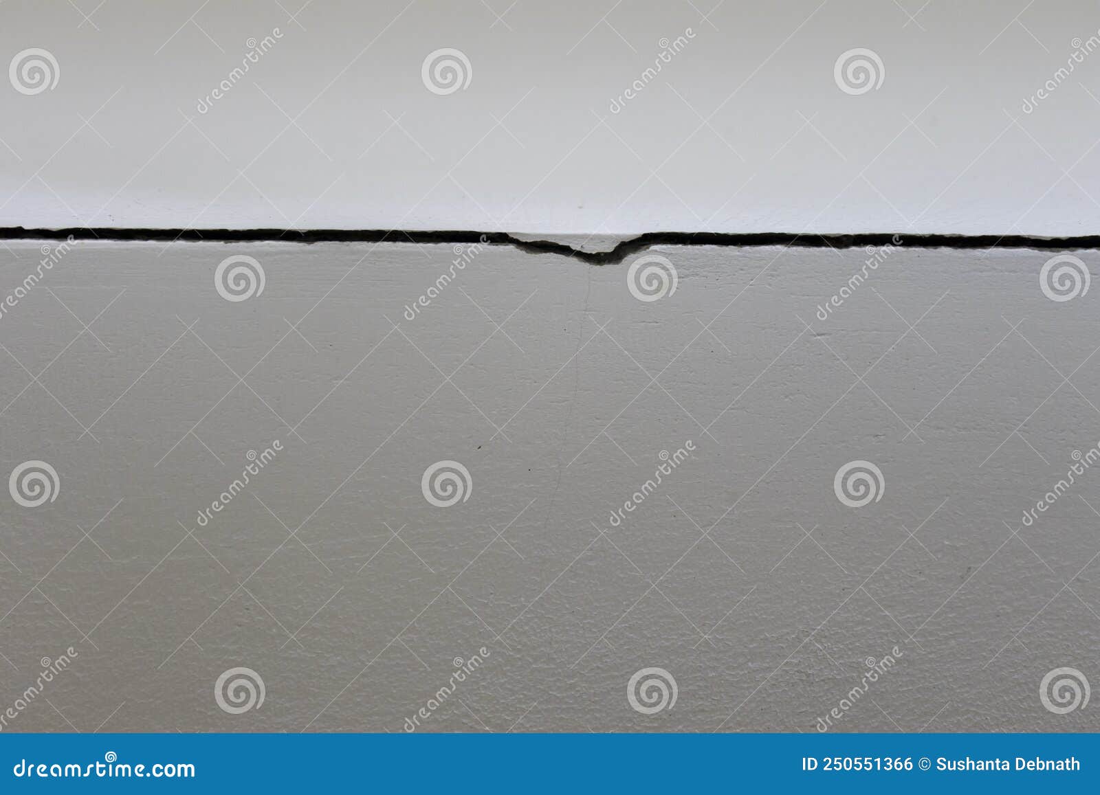 A Crack on the wall corner stock photo. Image of concrete - 250551366