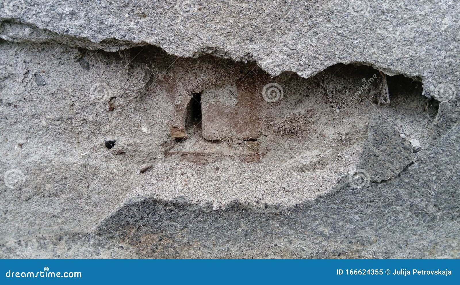 Crack on the Wall of the House. Old Plaster Falls Off the Surface ...