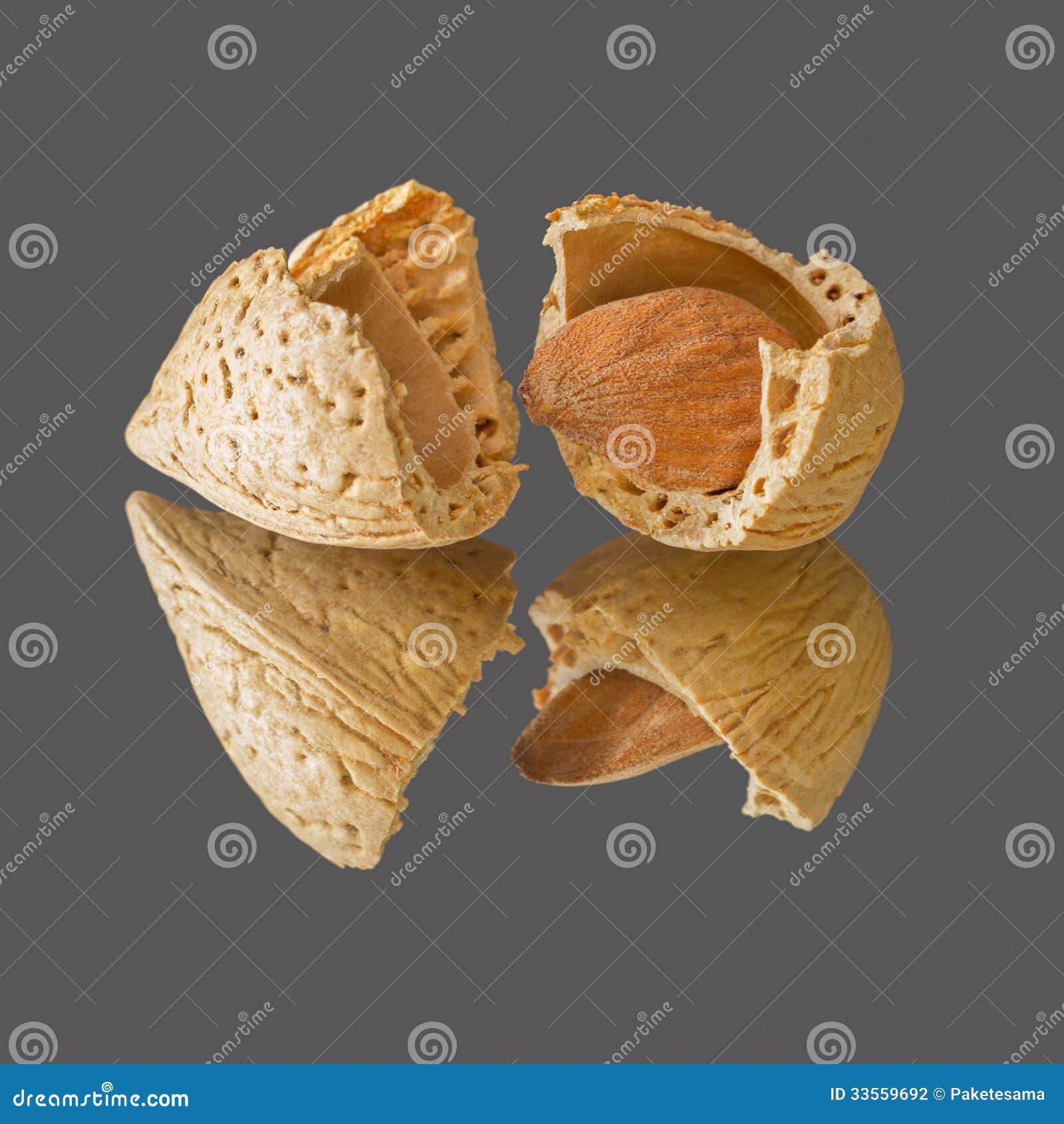 Cracked almond stock photo. Image of shell, detail, nature - 33559692