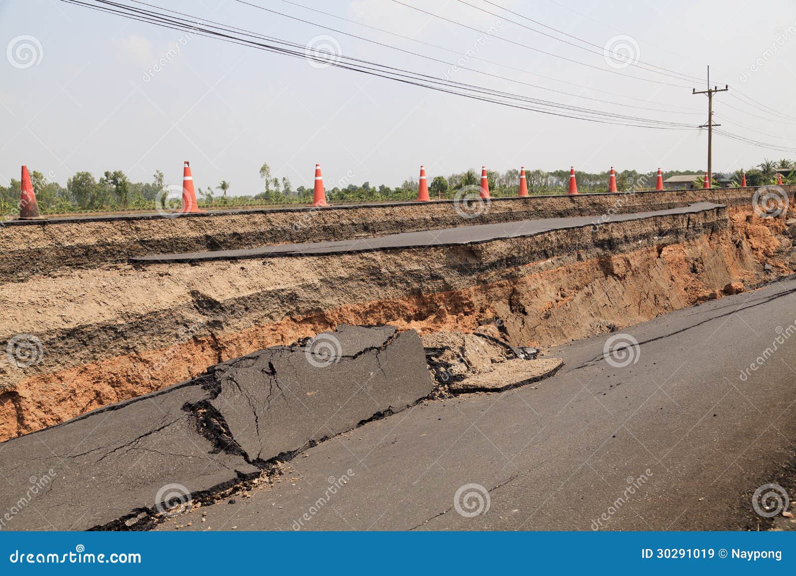 Cracked asphalt road stock image. Image of concrete, highway - 30291019