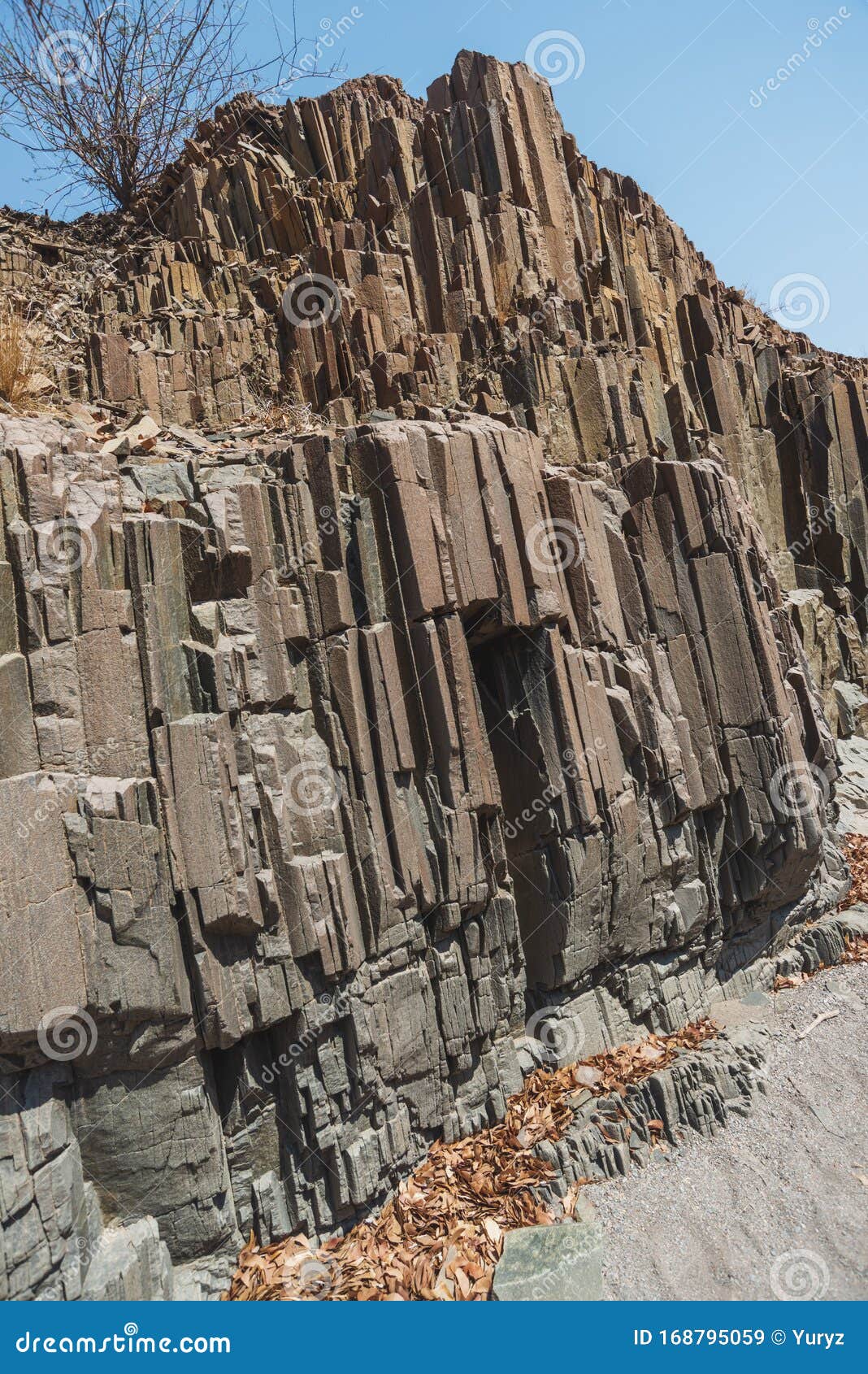 Basalt rocks wall stock image. Image of natural, rock - 168795059