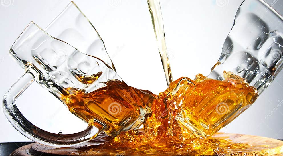 Cracked beer glass stock image. Image of drop, crushed - 49628741