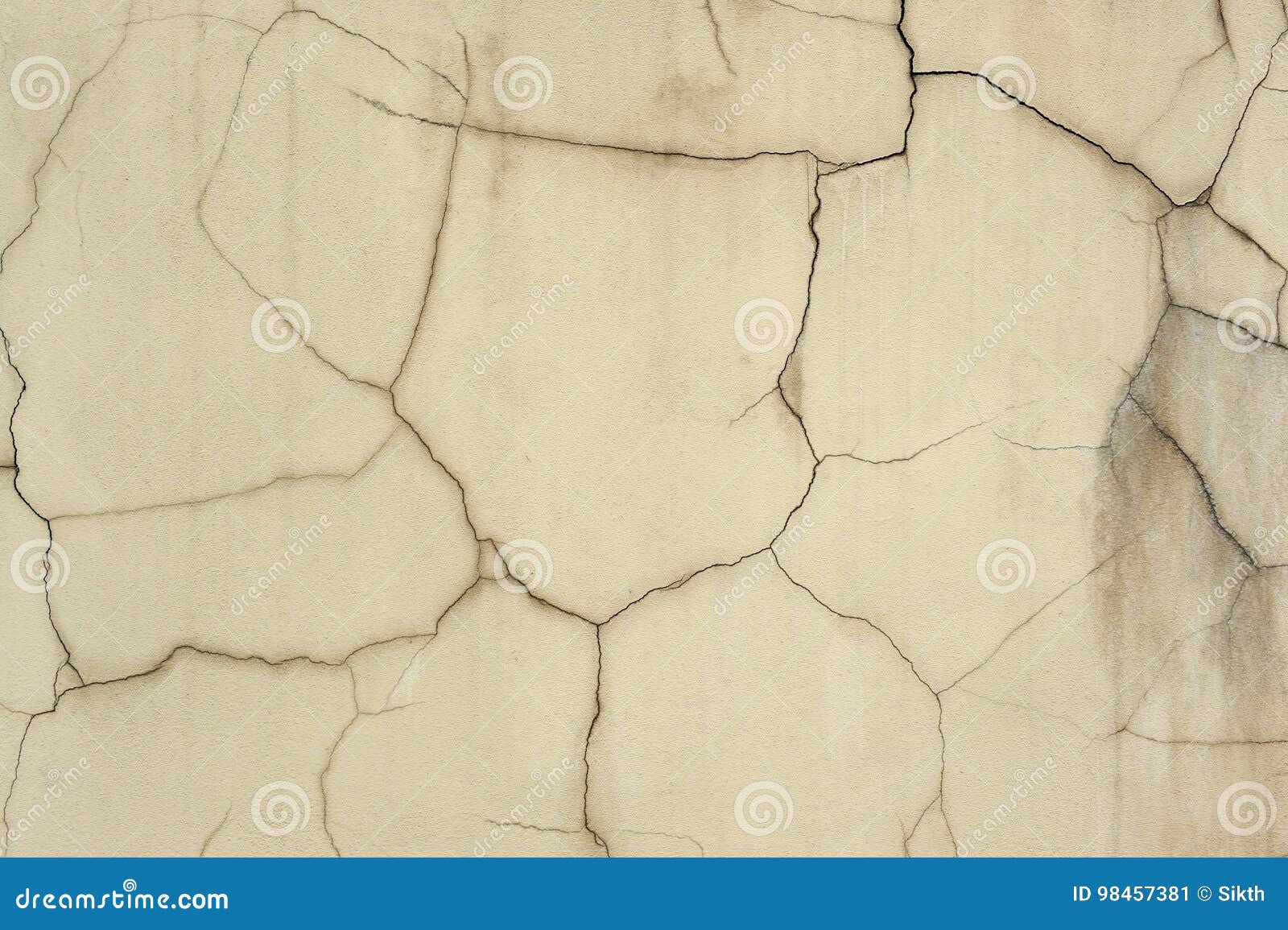 Cracked Beige Wall Texture stock image. Image of abstract - 98457381
