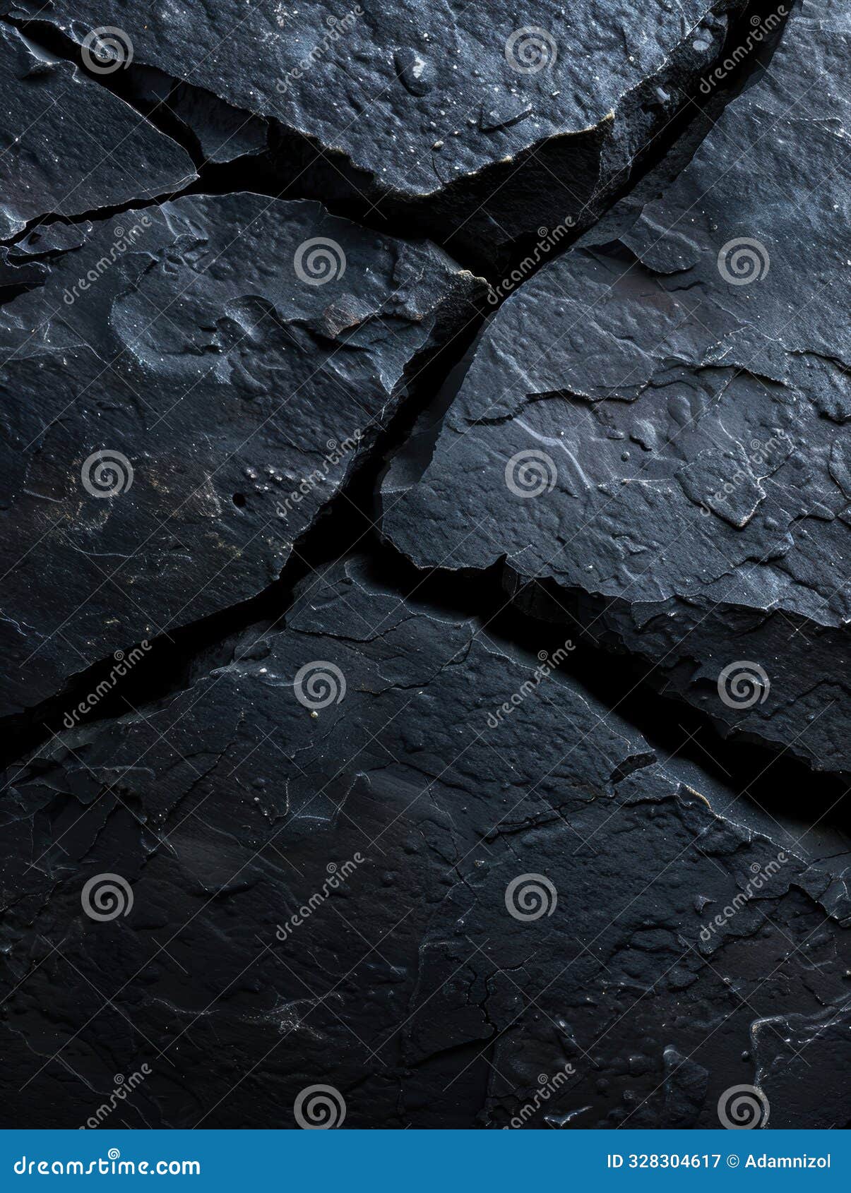 Cracked Black Slate Texture Background Stock Illustration ...