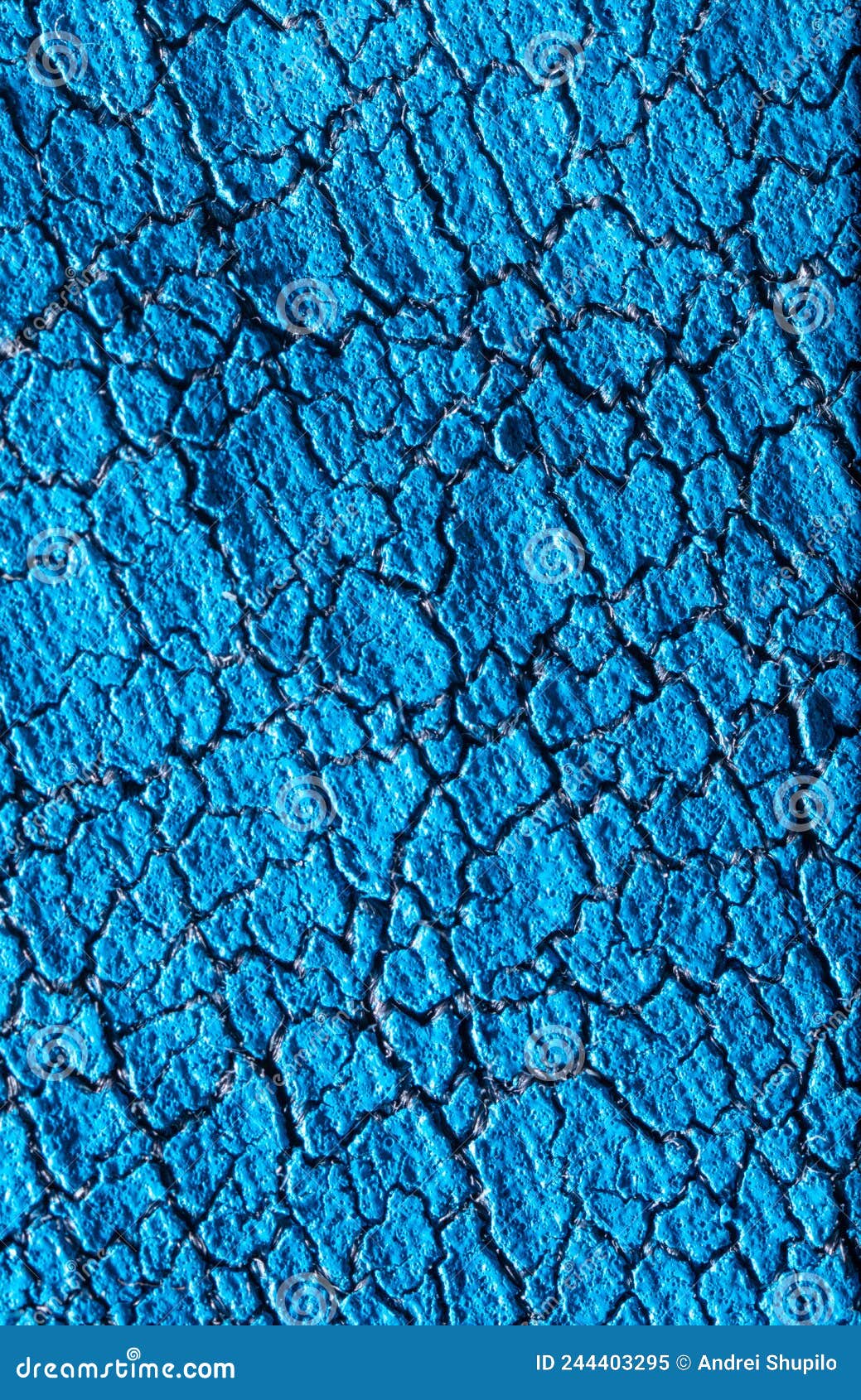 Cracked Blue Paint on Fabric As an Abstract Background. Stock Image ...