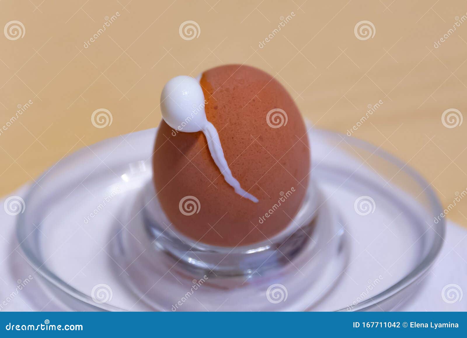Cracked Boiled Egg.Exploded Egg With Yoke..The Concept Of Improper ...