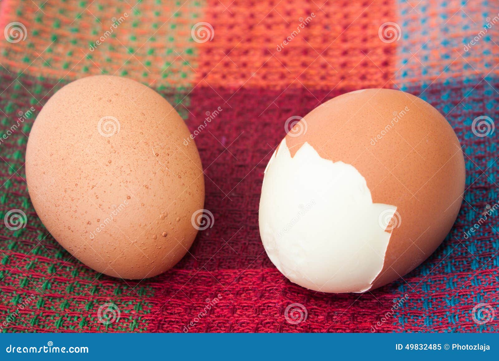 Cracked Boiled Egg.Exploded Egg With Yoke..The Concept Of Improper ...