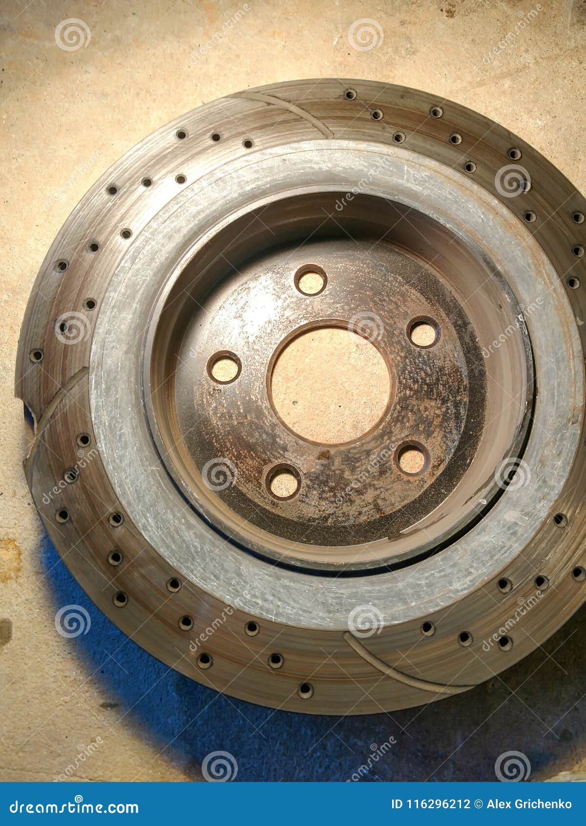 Cracked and Brocken Break Disk from a Car Stock Photo - Image of repair ...