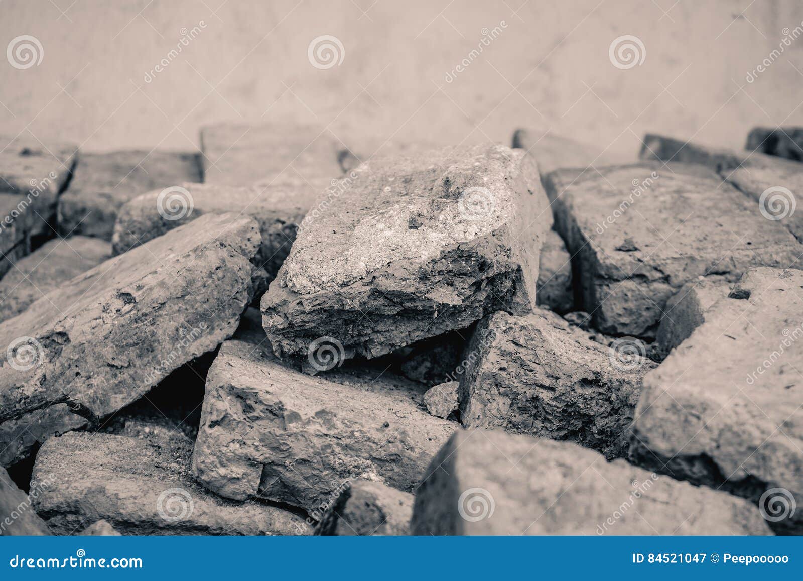 Cracked broken bricks stock image. Image of material - 84521047