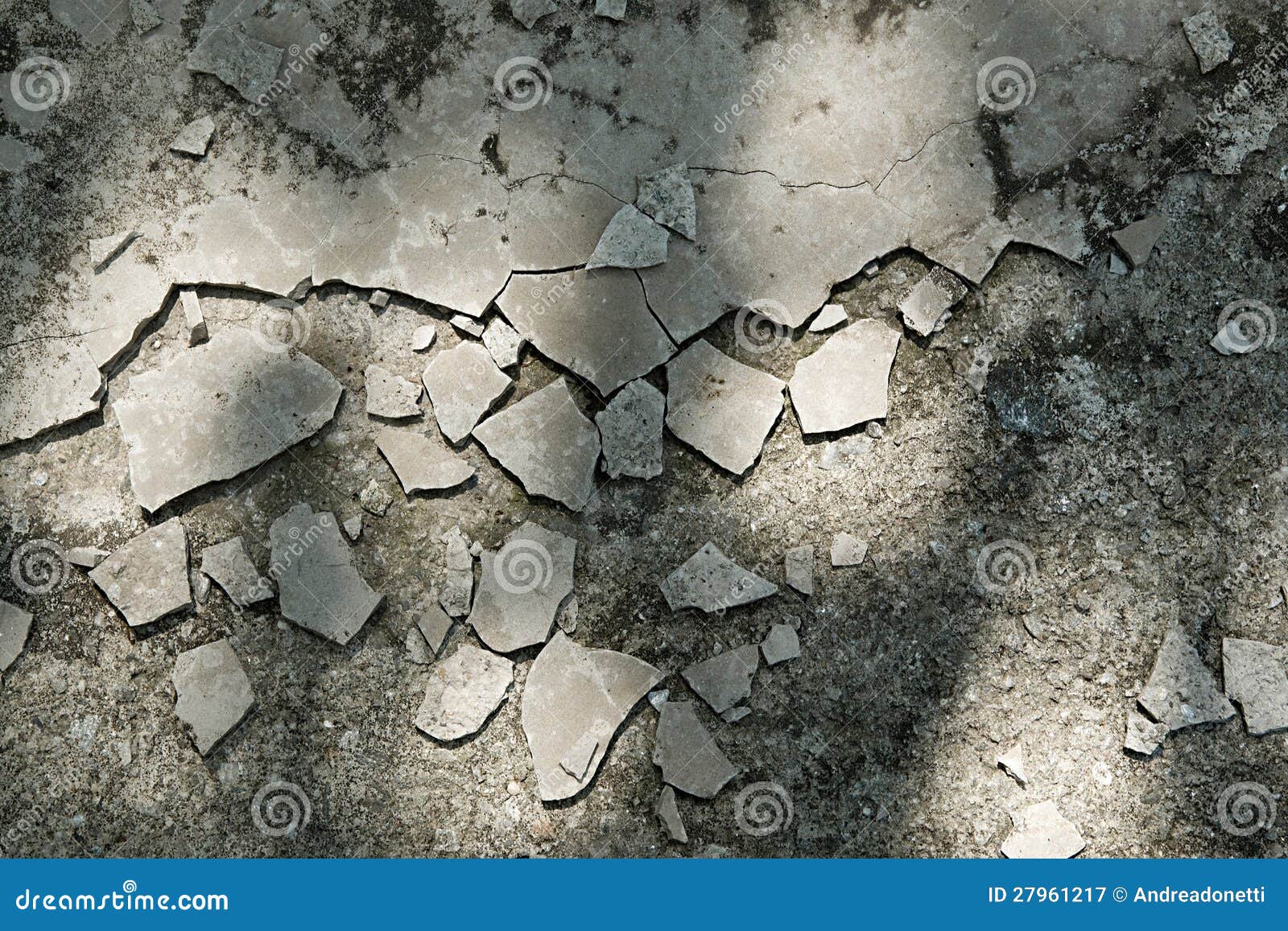 Cracked and Broken Cement Paving Stock Image - Image of broken, cement ...