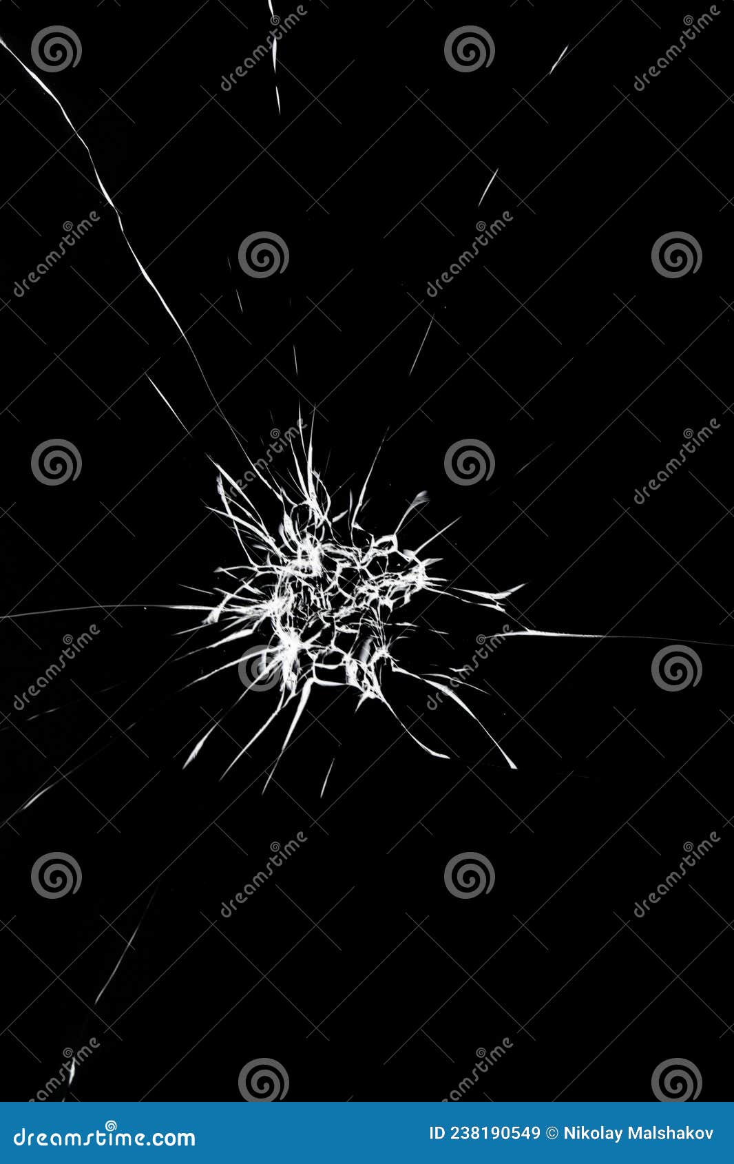 Cracked Broken Glass Screen Protection of Smartphone or Tablet. Damaged ...