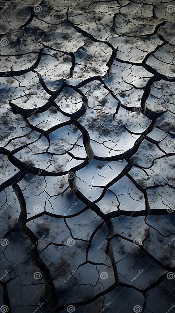 Cracked Broken Ground Earthquake Split Background Design Stock ...