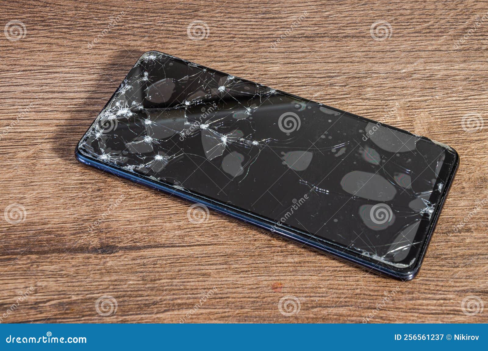 Cracked, Broken Screen on Smartphone Stock Image - Image of ...