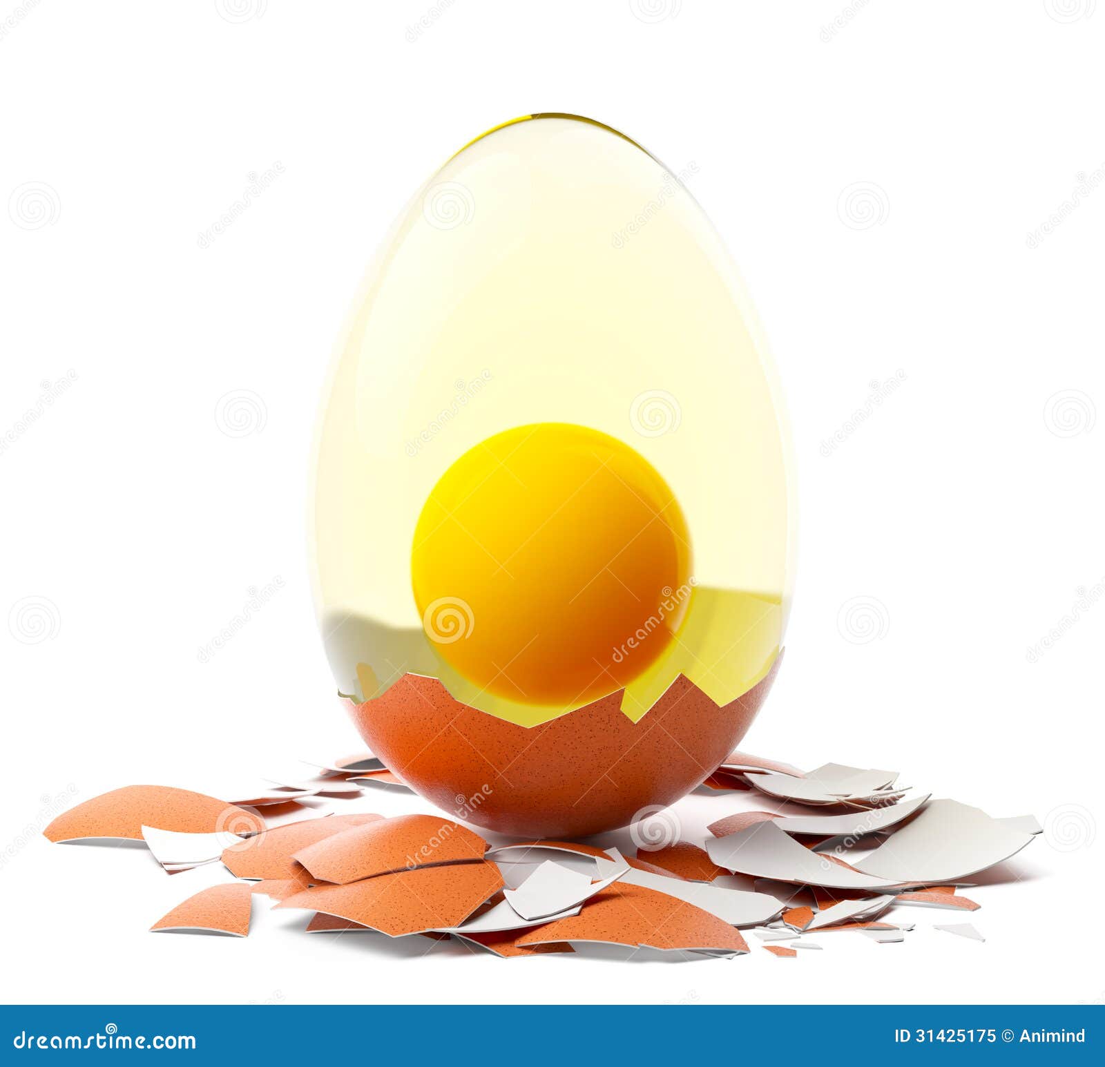 Cracked brown egg. stock image. Image of object, breakfast - 31425175
