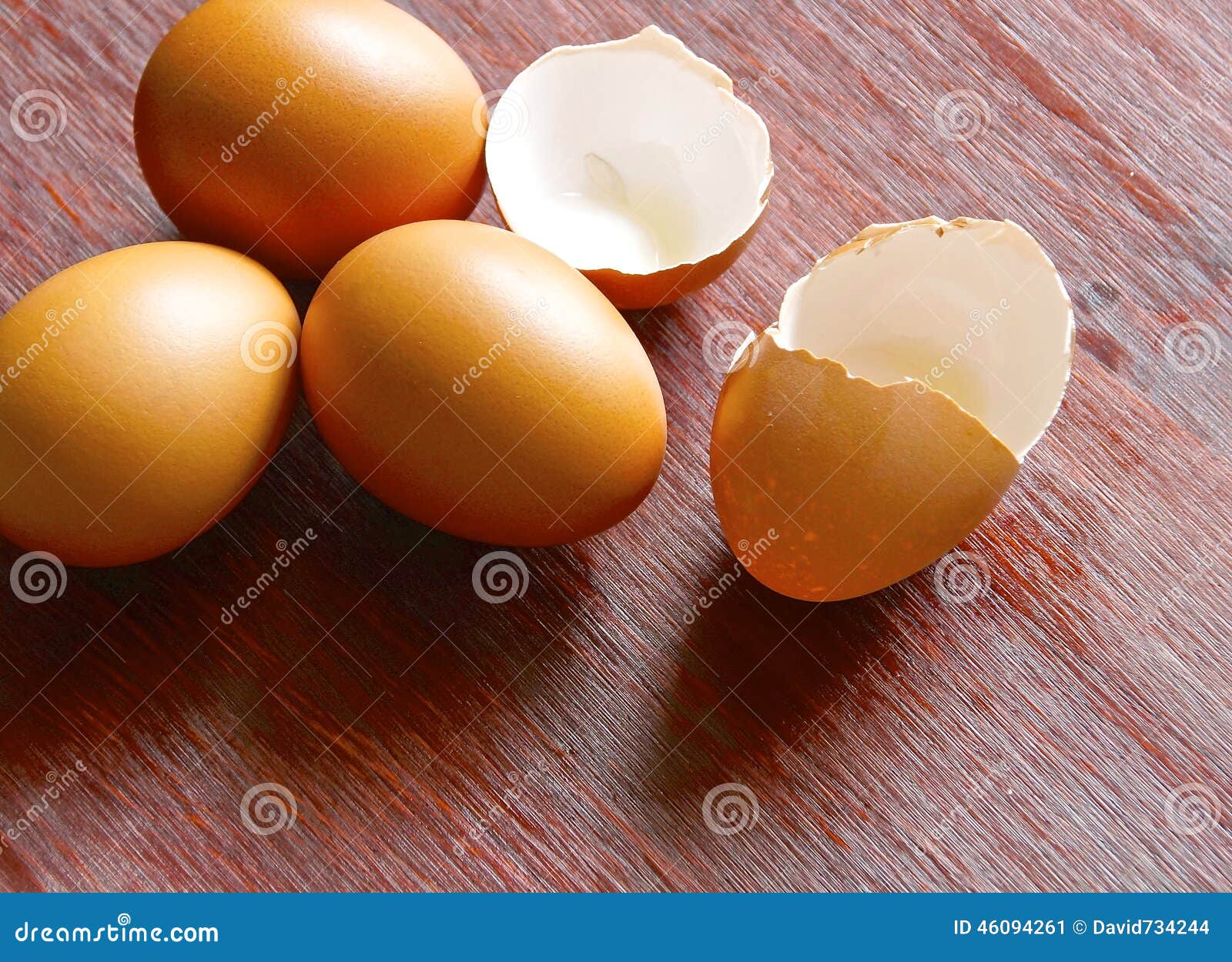 Cracked brown eggshell stock image. Image of studio, single - 46094261