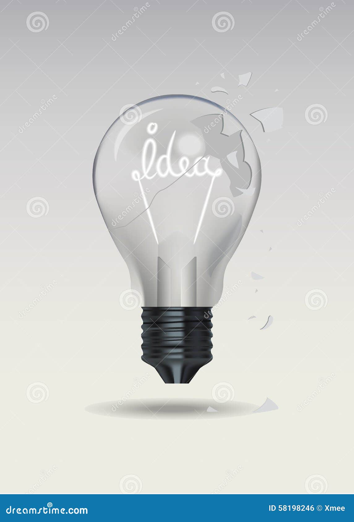 Cracked Bulb, Light Bulb Cracked. Stock Vector - Illustration of flash ...