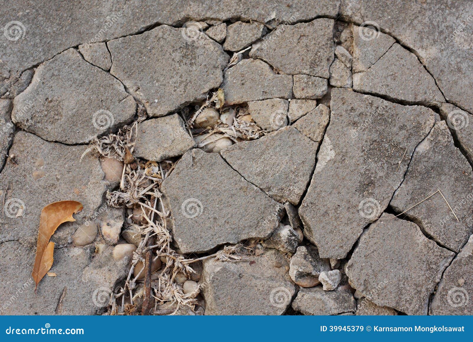 Cracked cement pathway stock image. Image of cracks, texture - 39945379