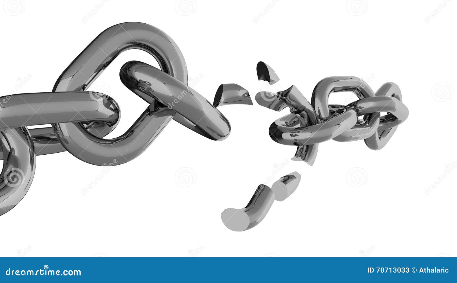 Cracked Chain Side View 3d Render Stock Illustration - Illustration of ...