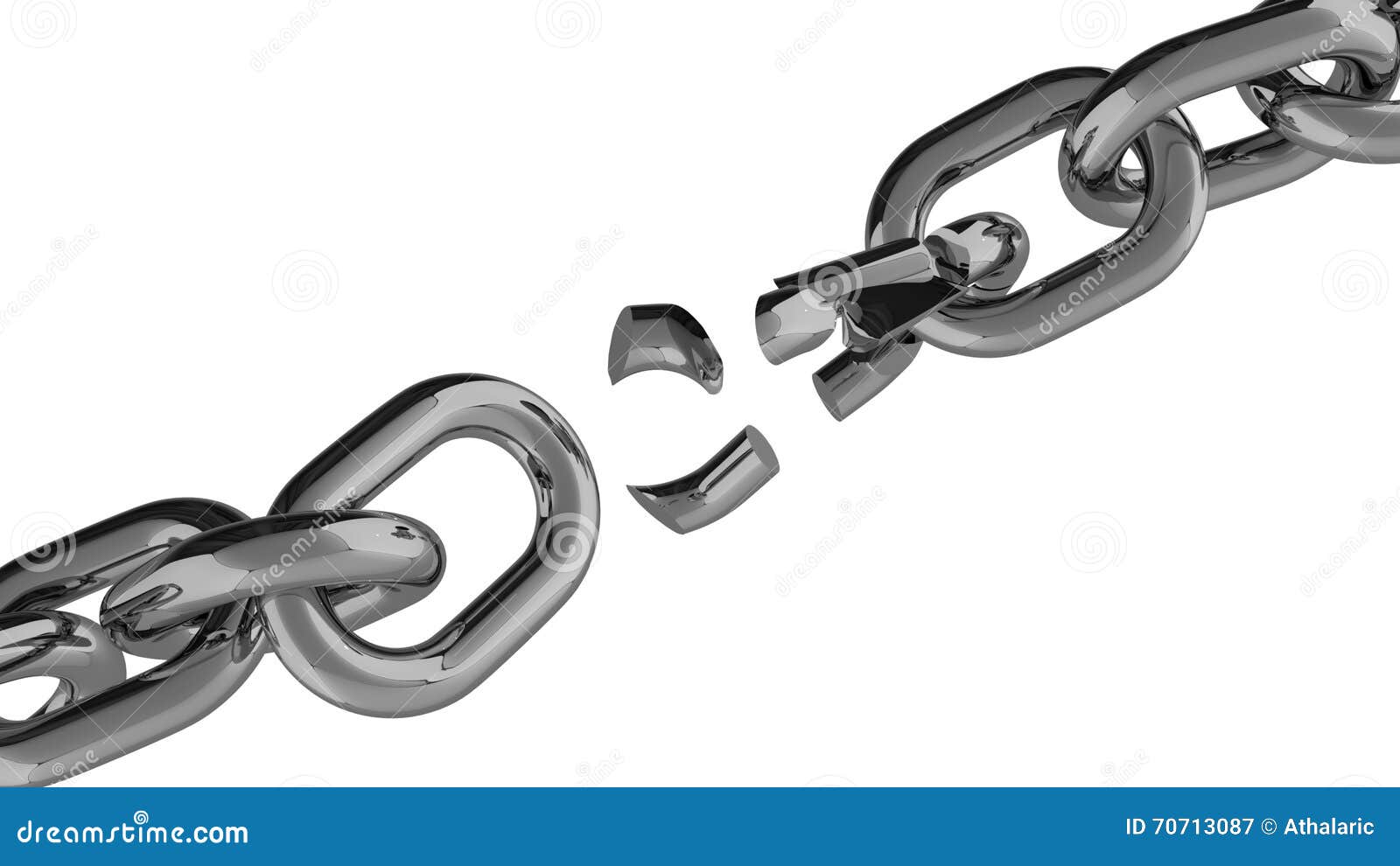 Cracked Chain Top View 3d Render Stock Illustration - Illustration of ...