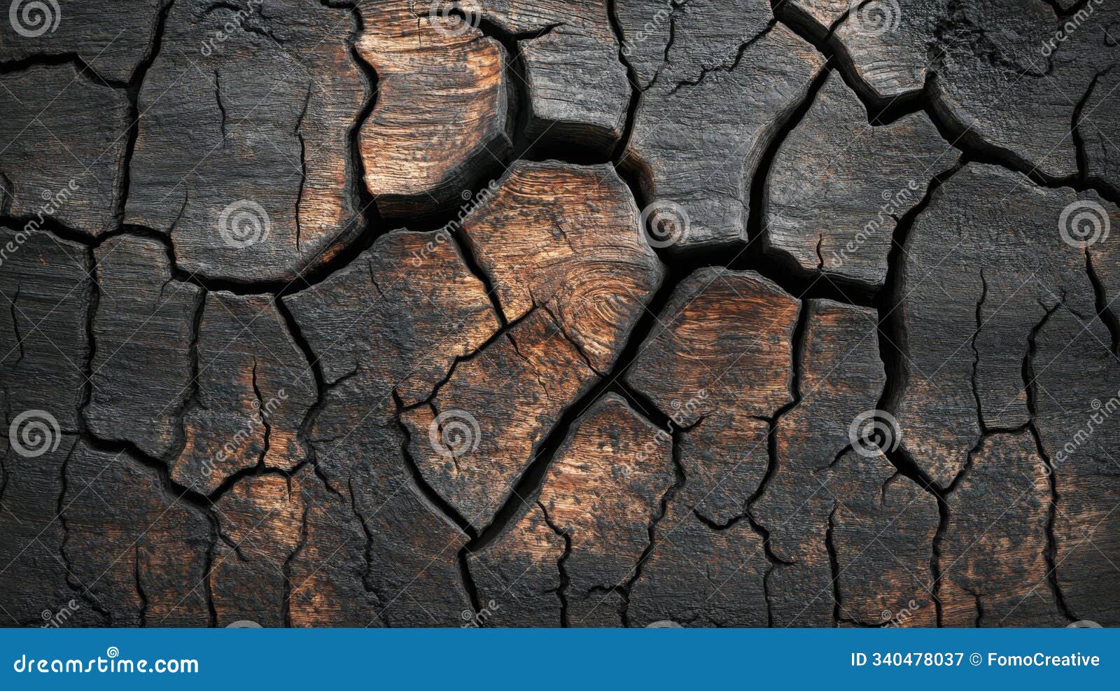 Cracked and Charred Wood Surface Stock Illustration - Illustration of ...