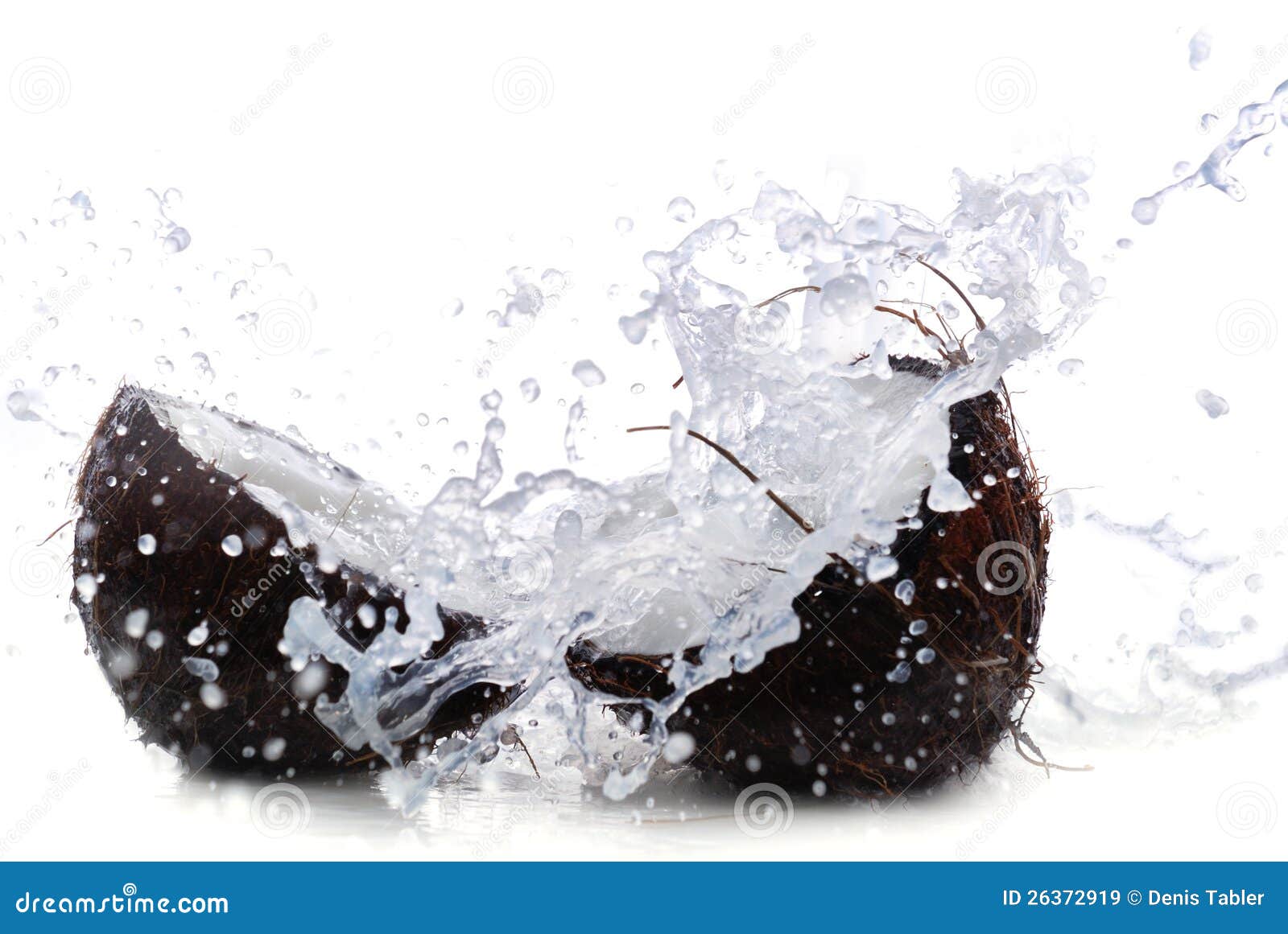 Cracked coconut stock image. Image of blurred, frozen - 26372919