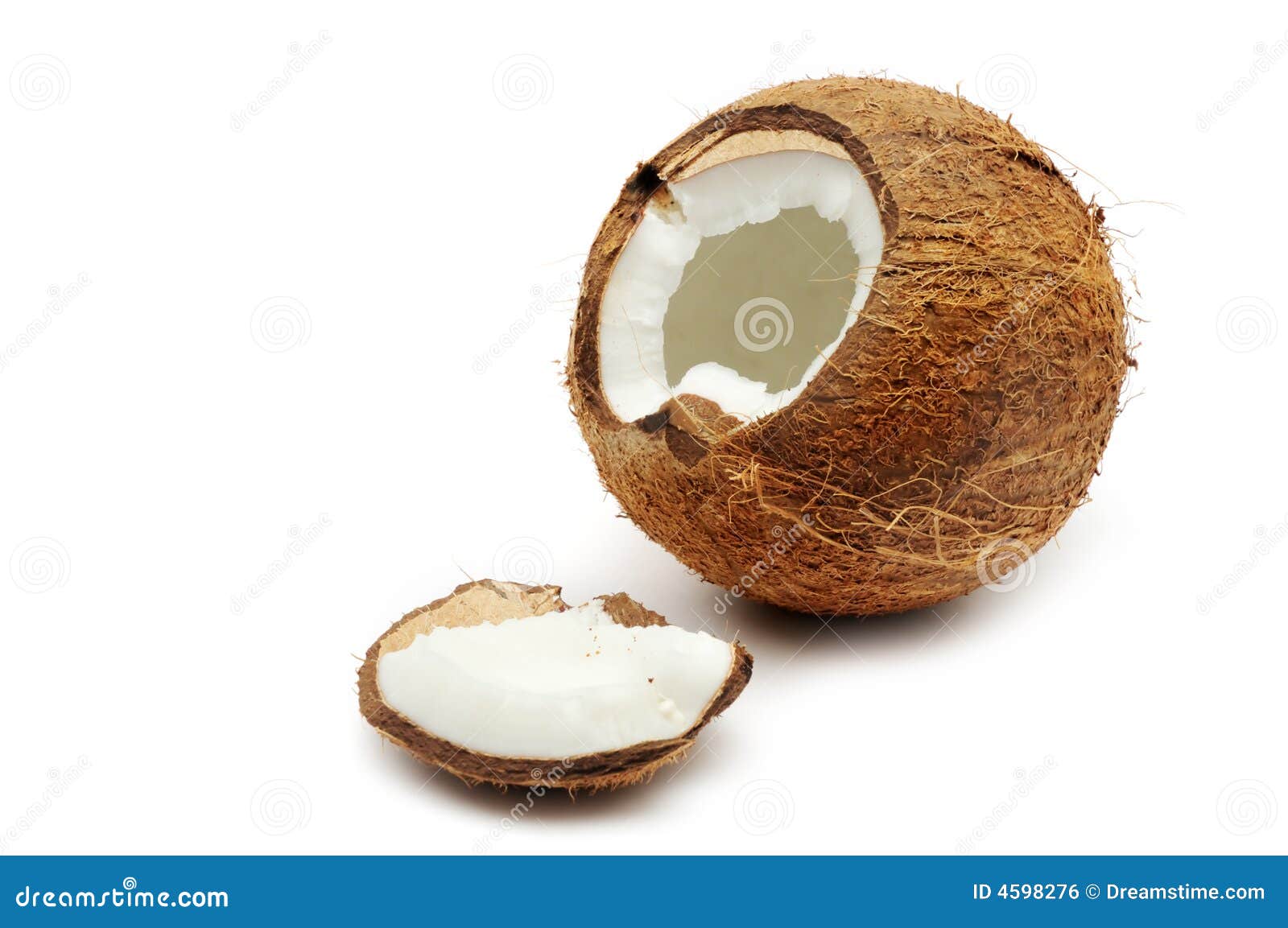 Cracked coconut stock photo. Image of shape, ingredient - 4598276