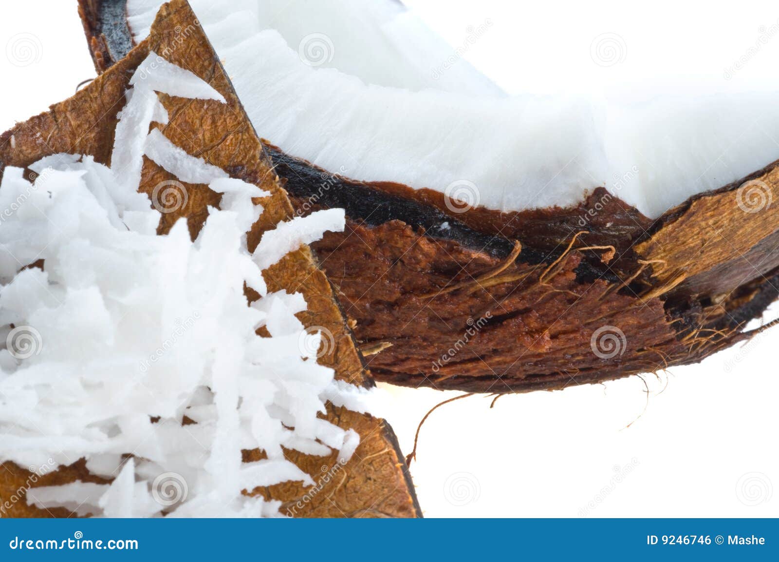 Cracked coconut stock photo. Image of coco, brown, opened - 9246746