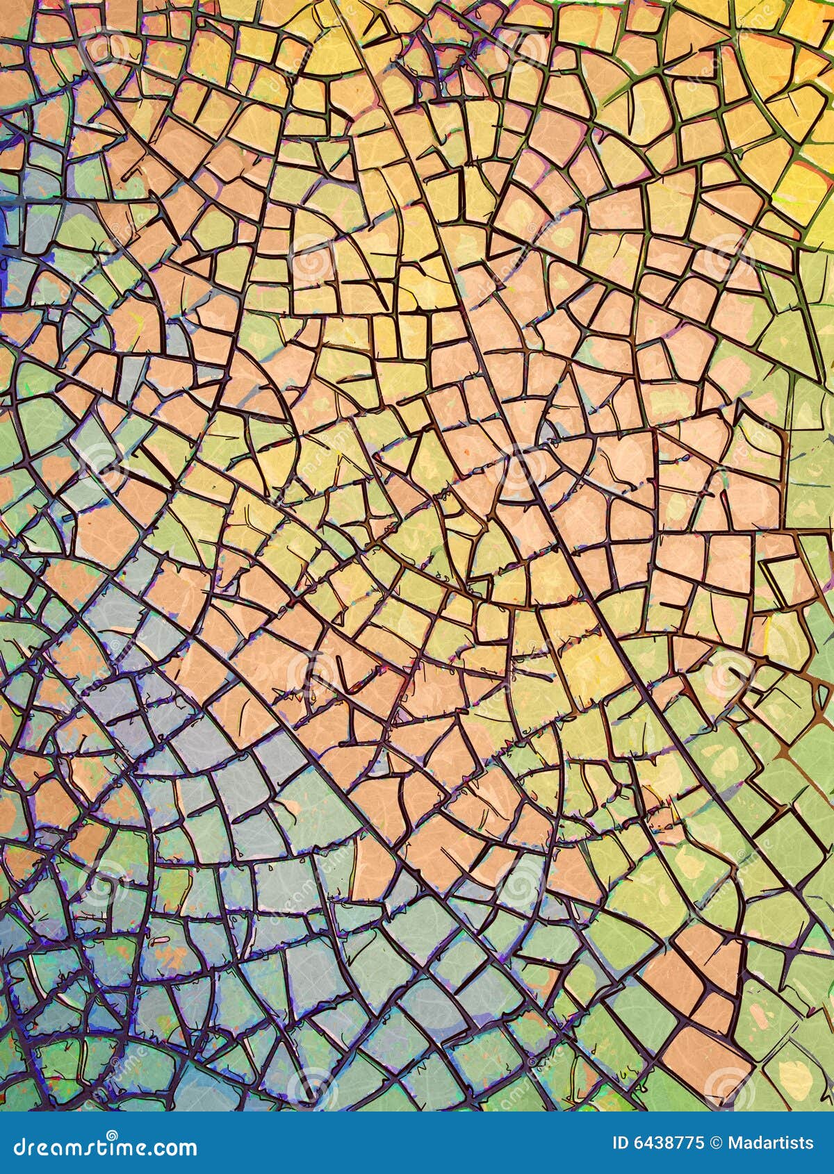 Cracked Coloured Tile stock illustration. Illustration of wallpaper ...