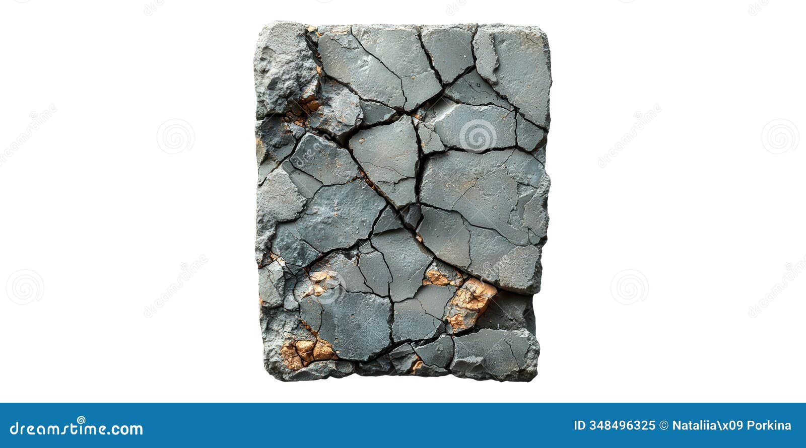 Cracked Concrete Block Texture Isolated on Transparent Background Stock ...