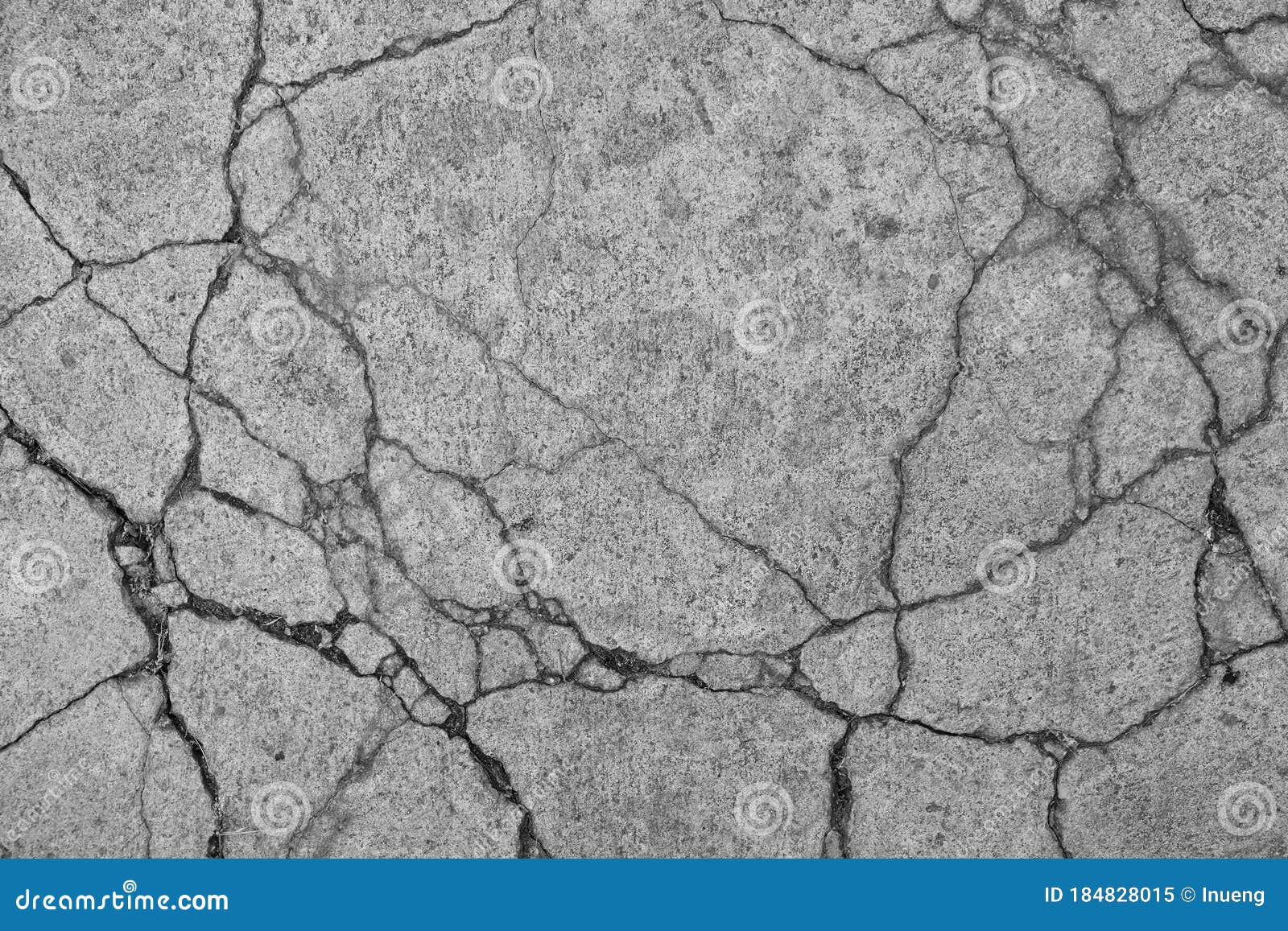 Cracked Concrete Floor Texture Background. Stock Image - Image of ...