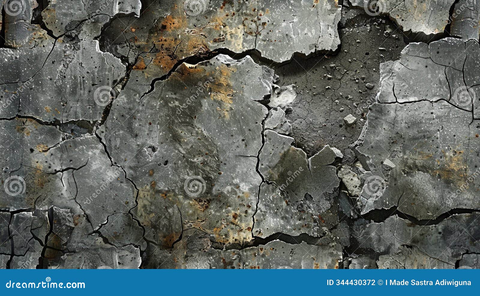 Cracked Concrete Wall Disaster Background. Catastrophic Decay for ...
