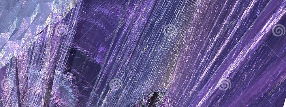 Cracked Crystal Reflection and Refraction Purple Elegant Modern 3D ...