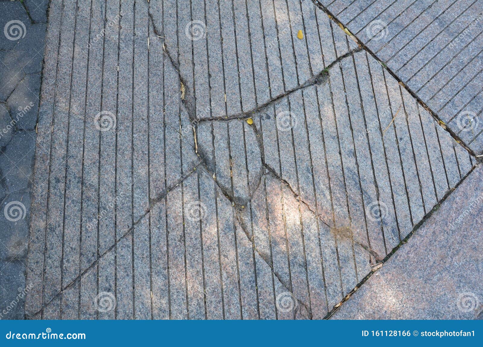 Cracked or Damaged Grey Marble or Granite Tile Stock Photo - Image of ...