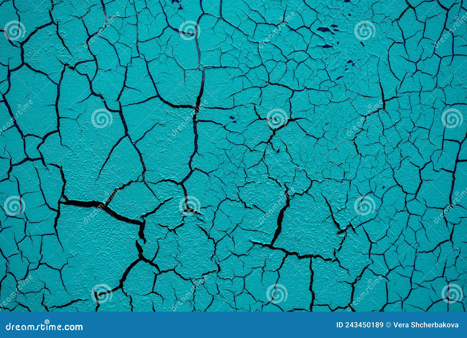 Cracked and Damaged Painted Surface of a Building or Wall. Texture ...