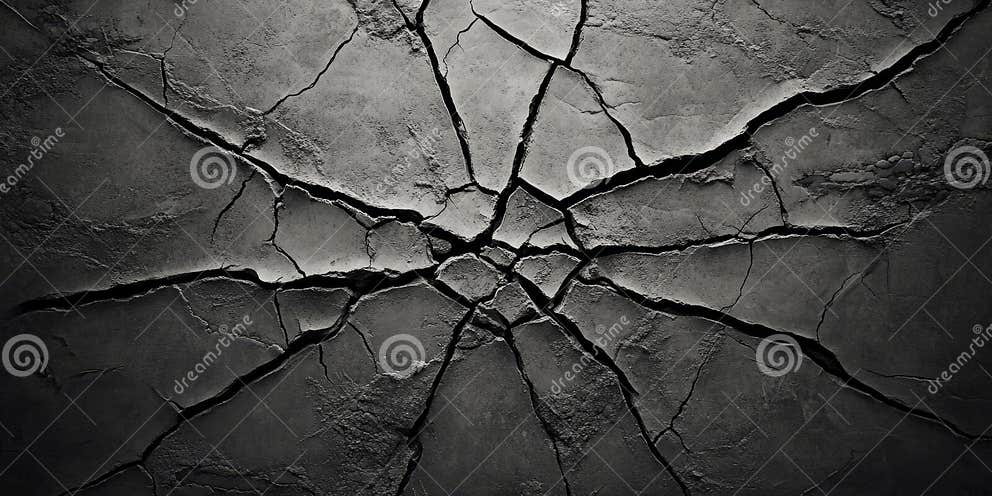 Cracked Dark Concrete Texture with Radial Pattern Stock Illustration ...