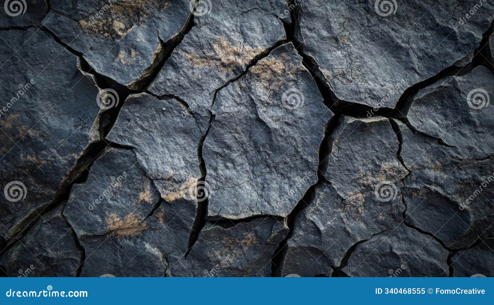 Cracked Dark Grey Rock Surface with Gold Flecks Stock Illustration ...