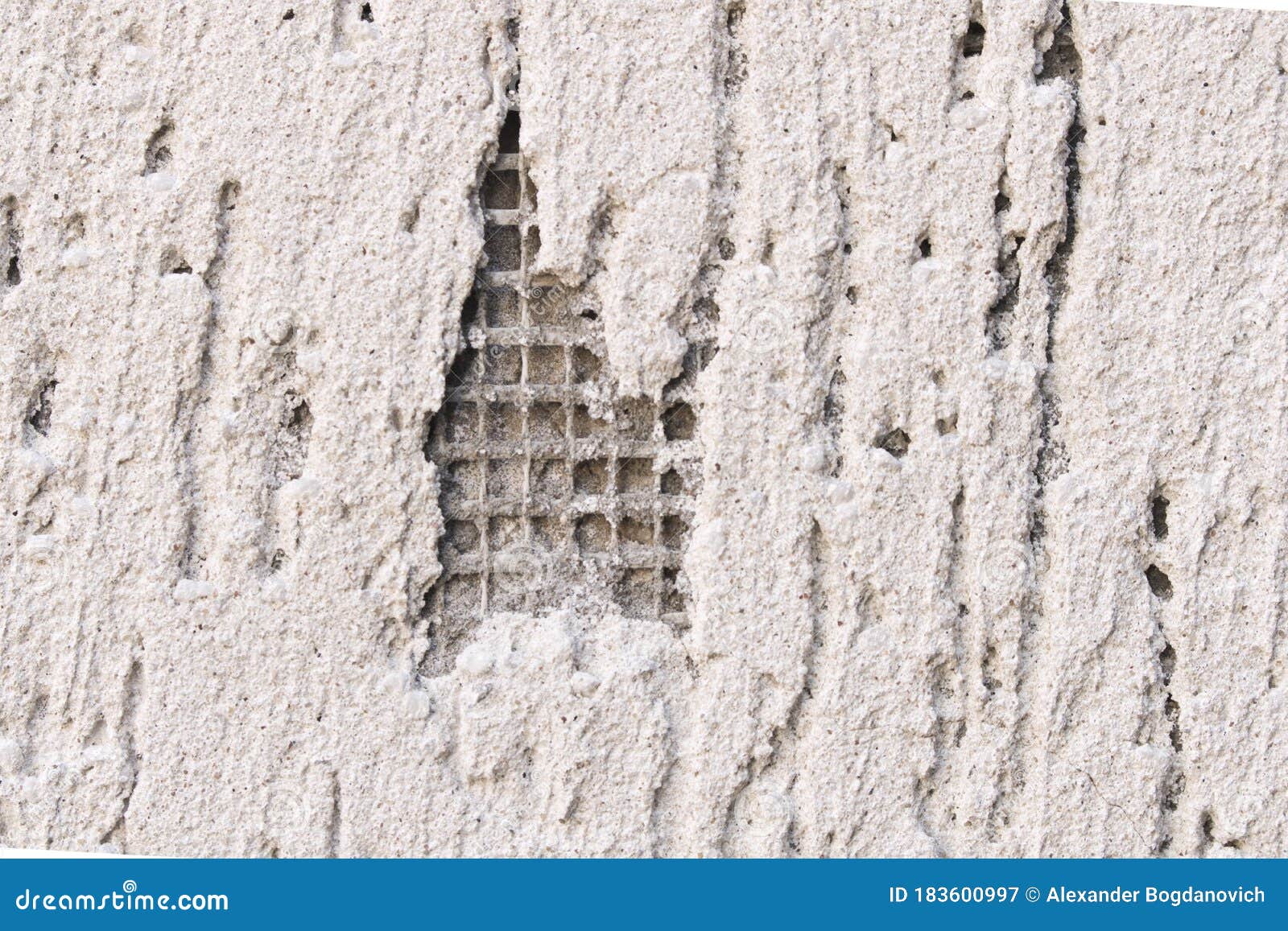 Cracked Decorative Plaster on the Wall. Close Up Stock Image - Image of ...