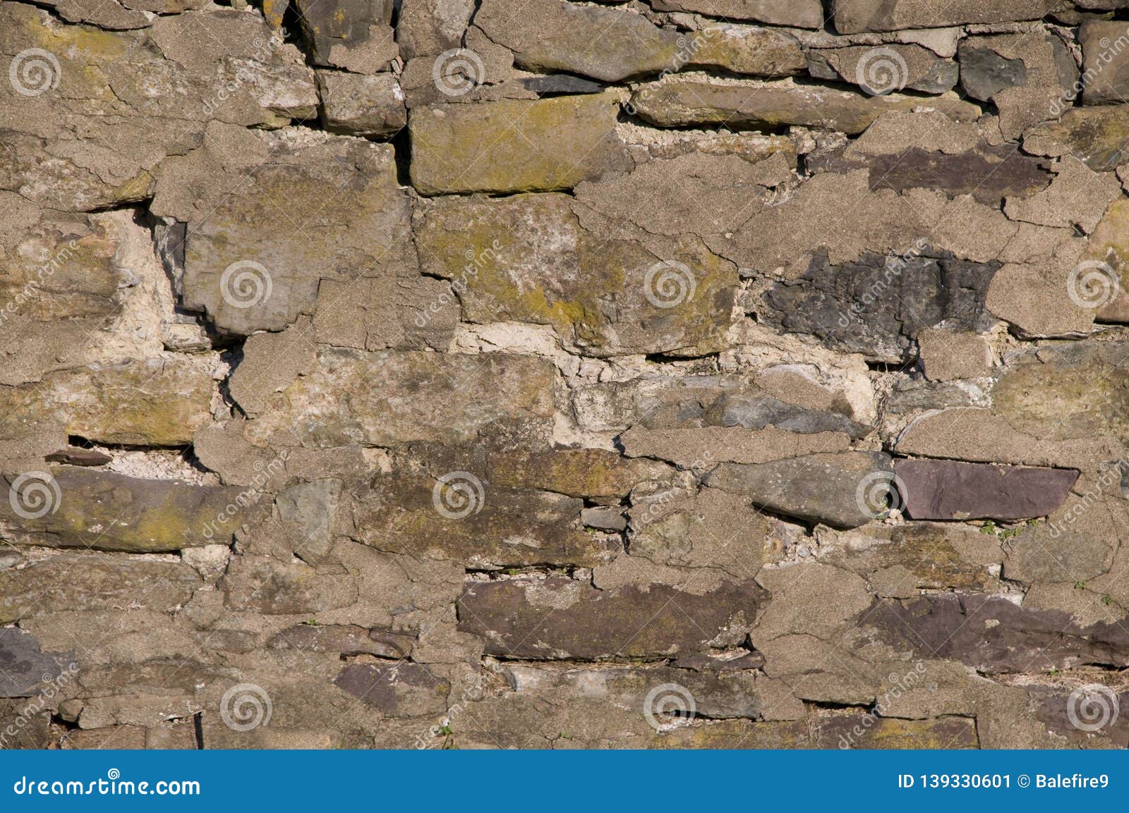 Cracked Dilapidated Suburban Family House Wall Made Of Red Bricks ...