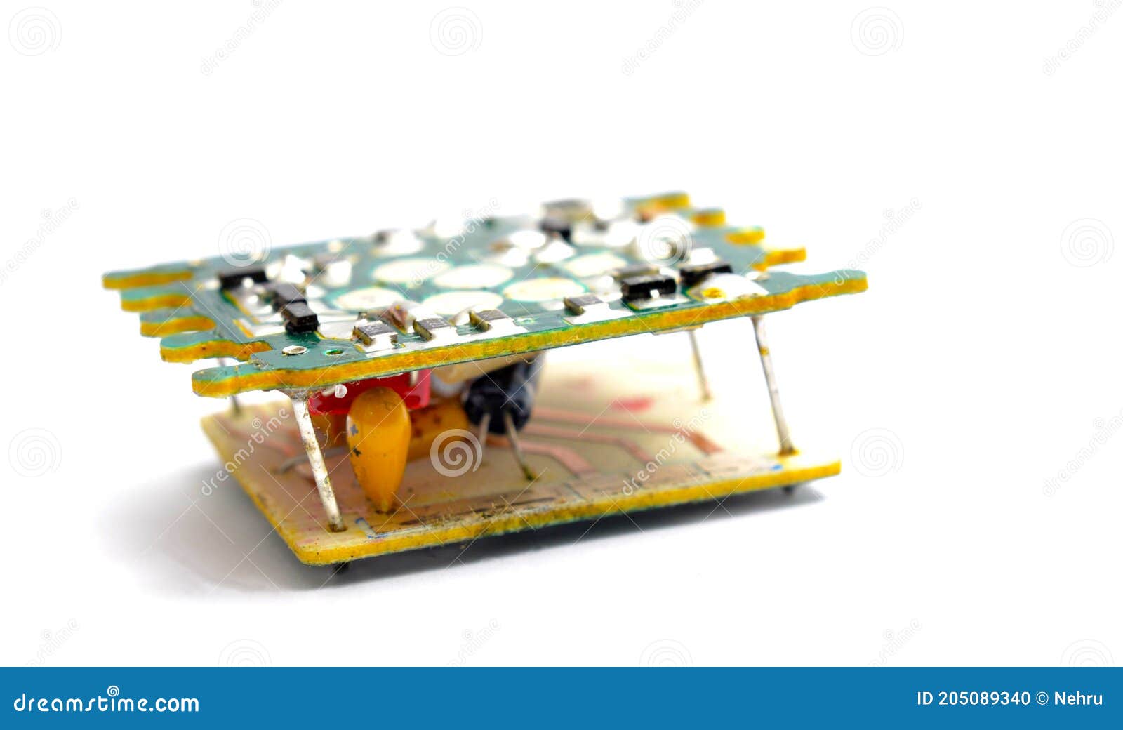 Cracked Disassembled Dirty and Dusty Broken Small Vintage Electronic ...