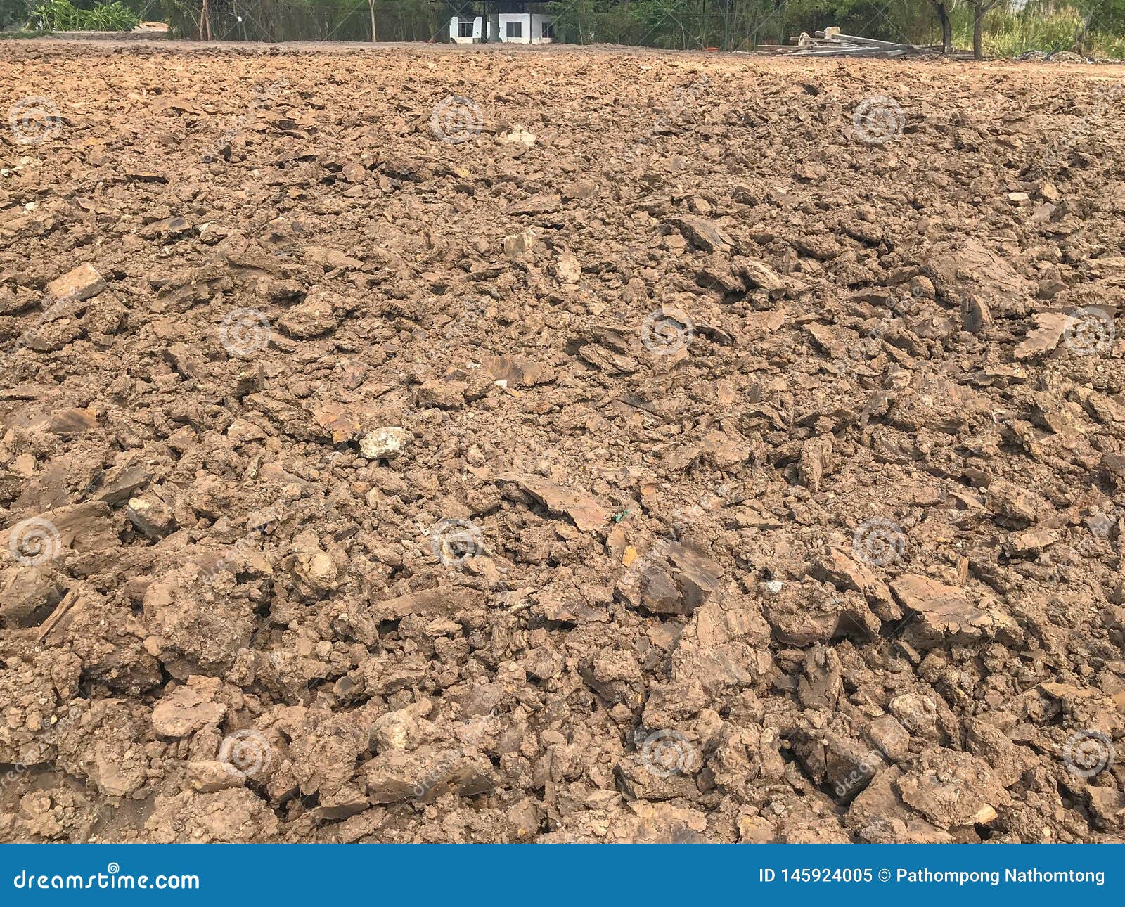 Cracked Dry Dirt in Construction Site Stock Image - Image of dust, land ...