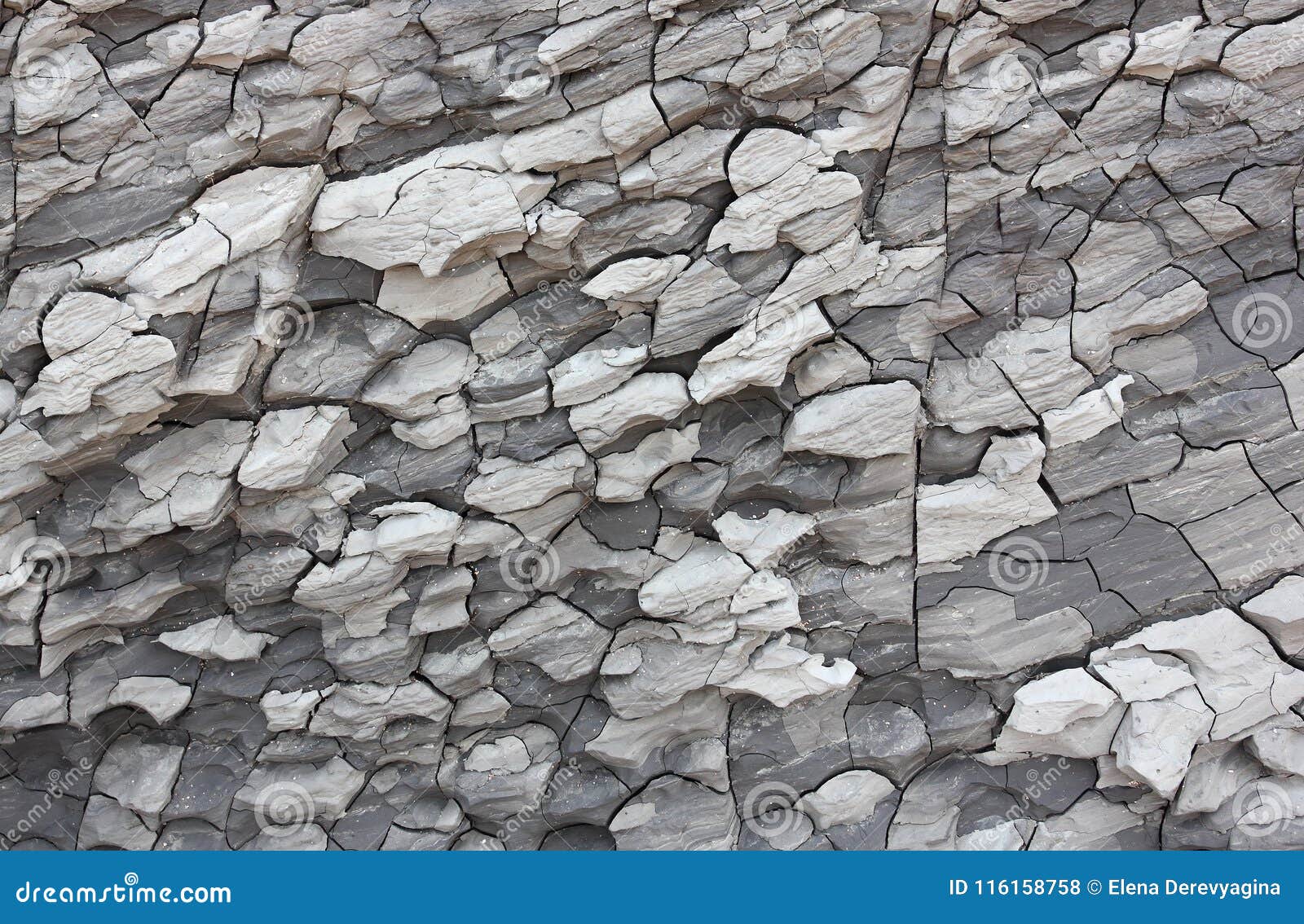 Cracked Dry Grey Clay on the Coast Background Picture Stock Photo ...