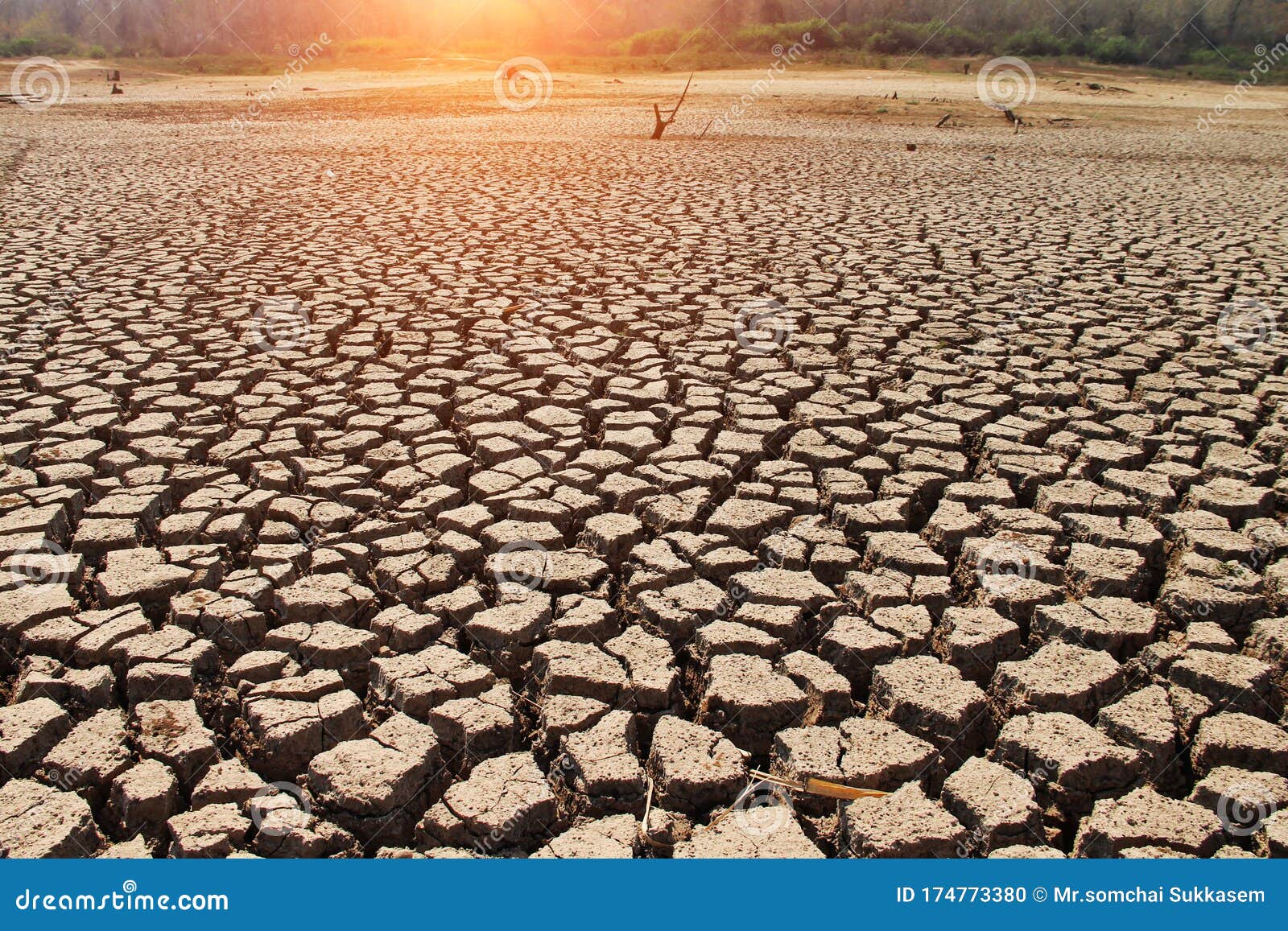 Cracked Earth from Arid Drought Weather in Dam or River. , Surface Clay ...