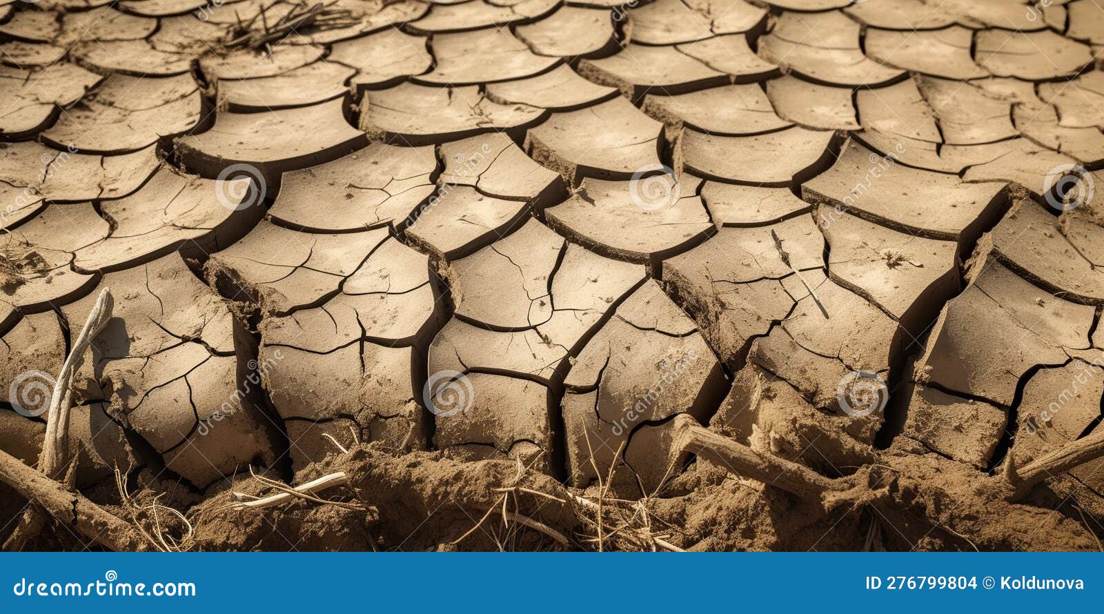 A Cracked Earth Landscape, Depicting the Devastating Consequences of ...