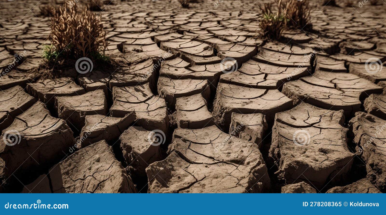 A Cracked Earth Landscape, Depicting the Devastating Consequences of ...